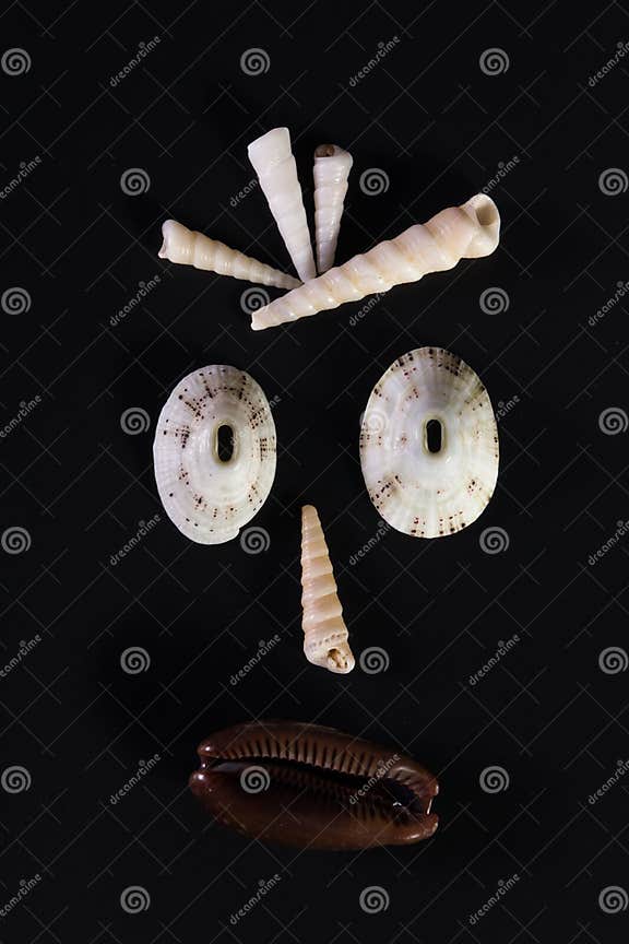 Sea shell faces stock image. Image of emotional, guide - 103033965