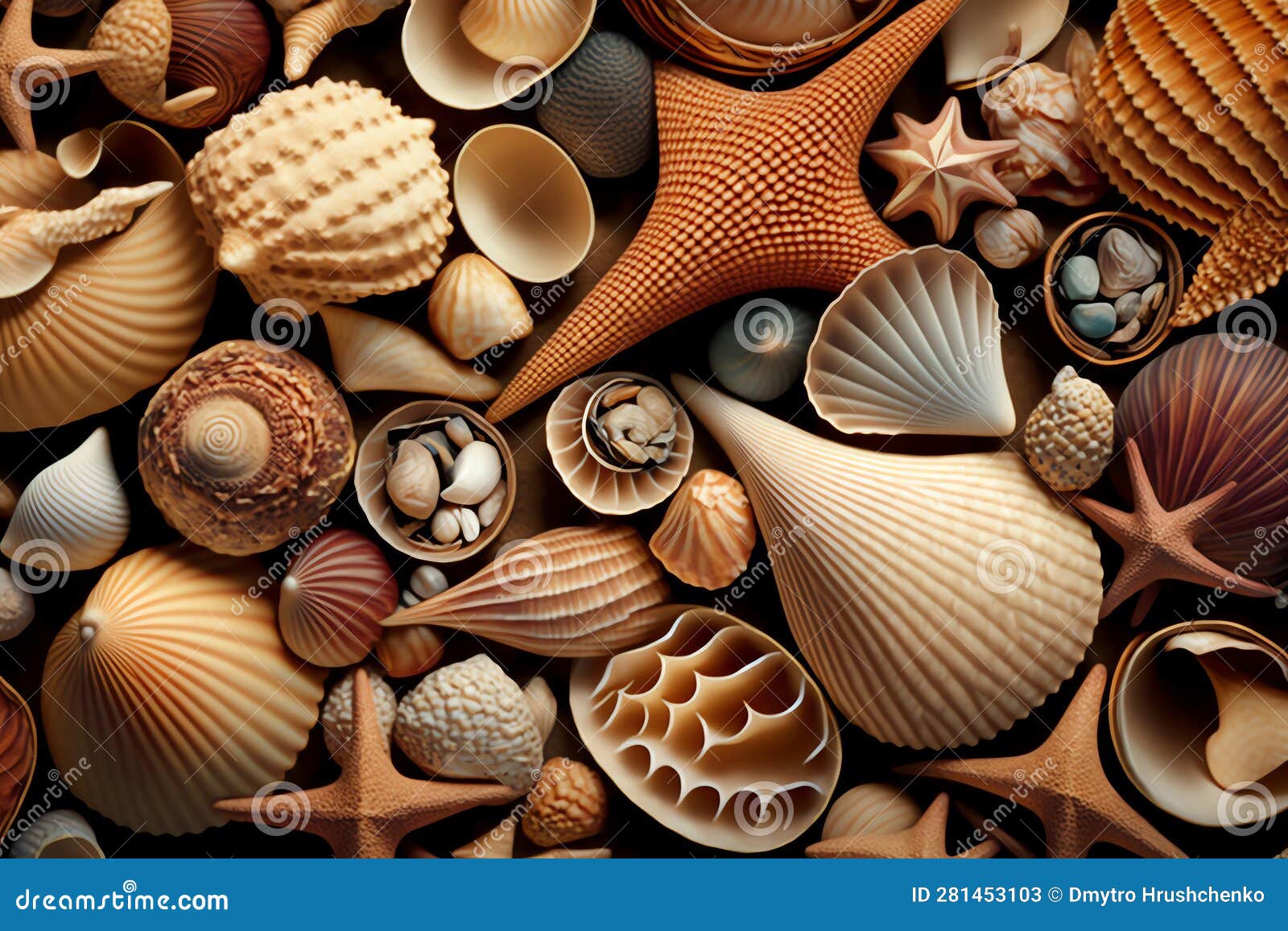 Sea Shells Beach Background. Shell Texture Background. Pebble Sea Beach ...