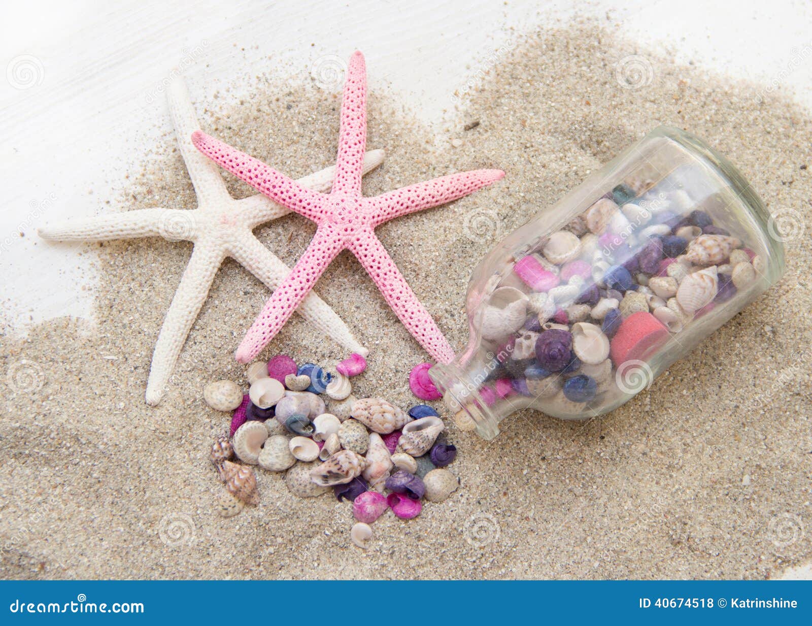 Sea Shells and Starfish on Sand Stock Photo - Image of coastline ...