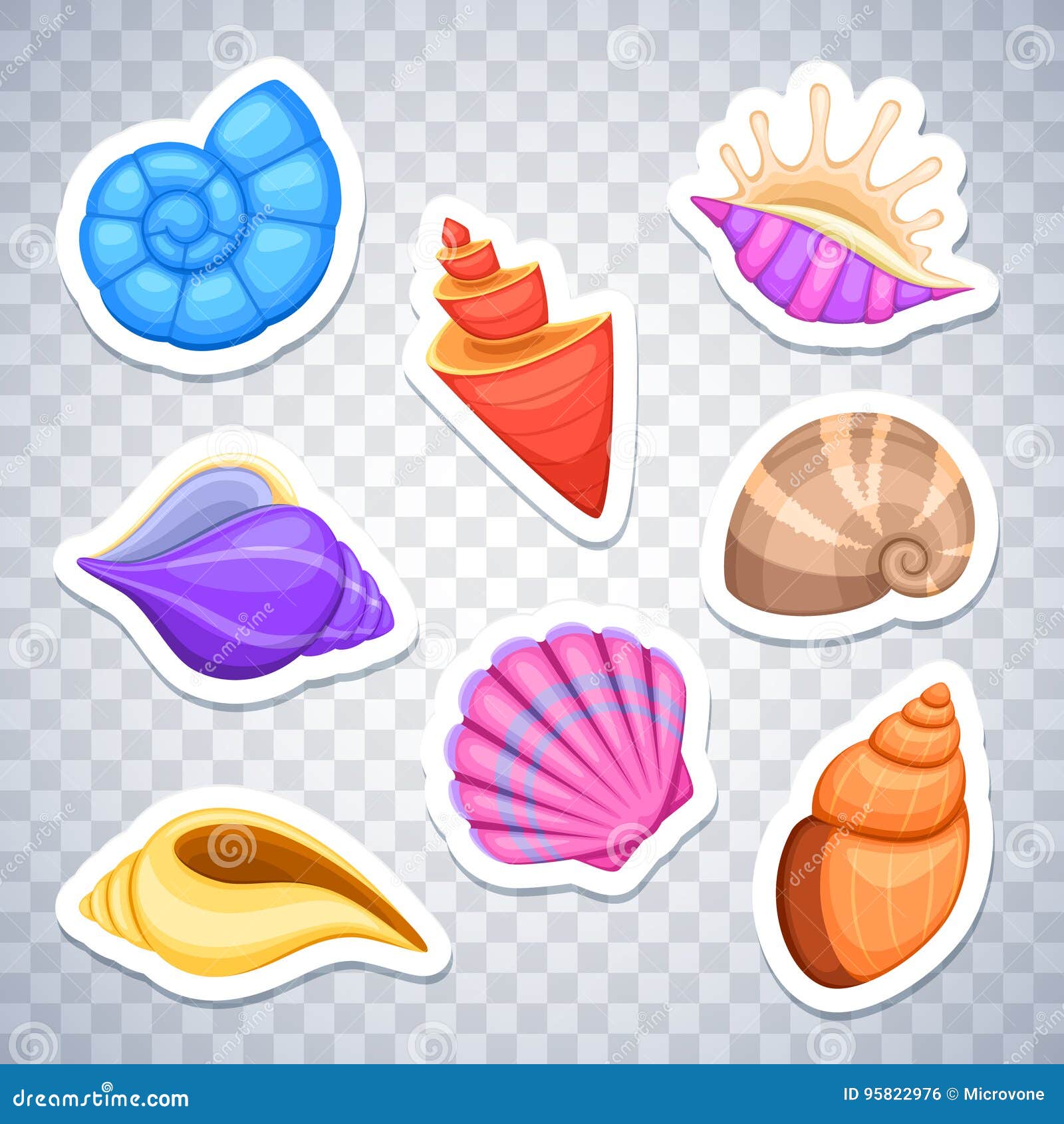 Cockleshell Illustration Vector Geometric Drawing Shell Font Color ...