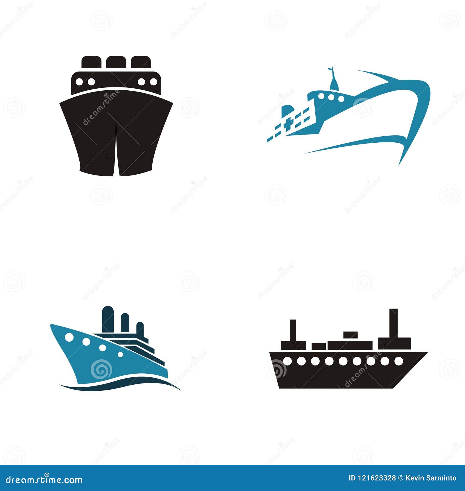 Sea Ship Cargo Vector Illustration : Stock Vector - Illustration of ...