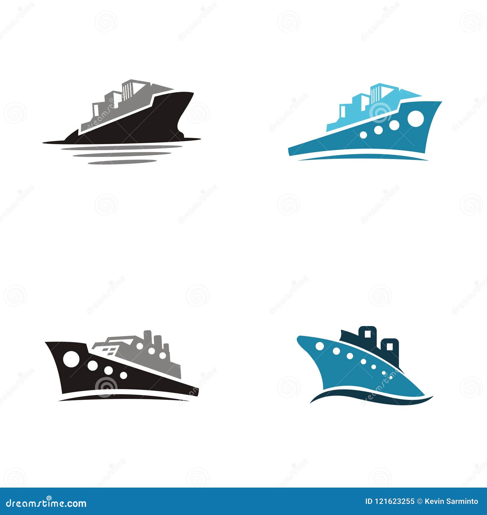 Sea Ship Cargo Vector Illustration : Stock Vector - Illustration of ...