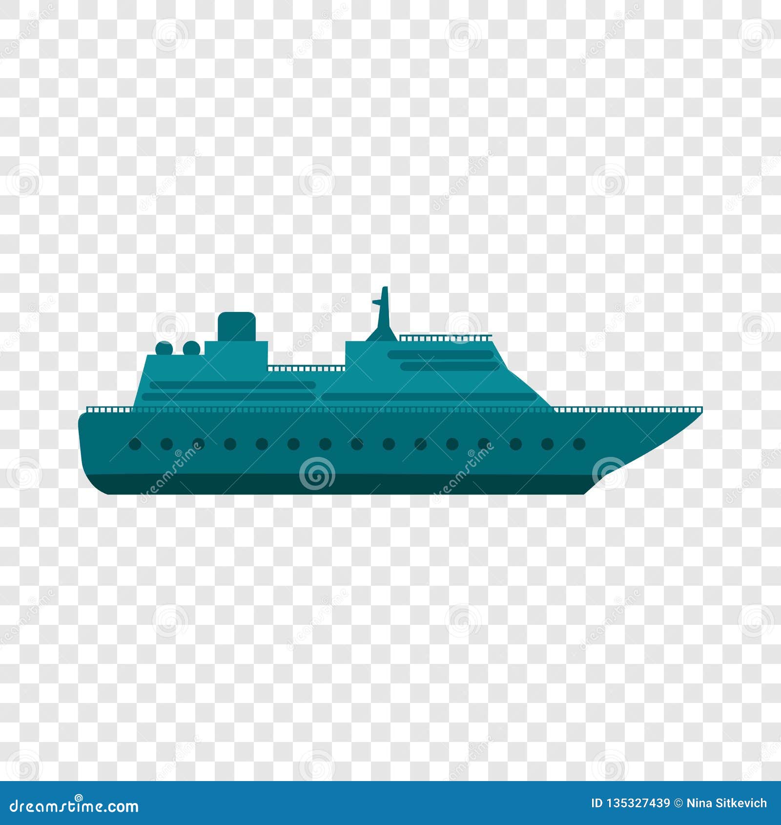 Sea ship icon, flat style stock vector. Illustration of modern - 135327439