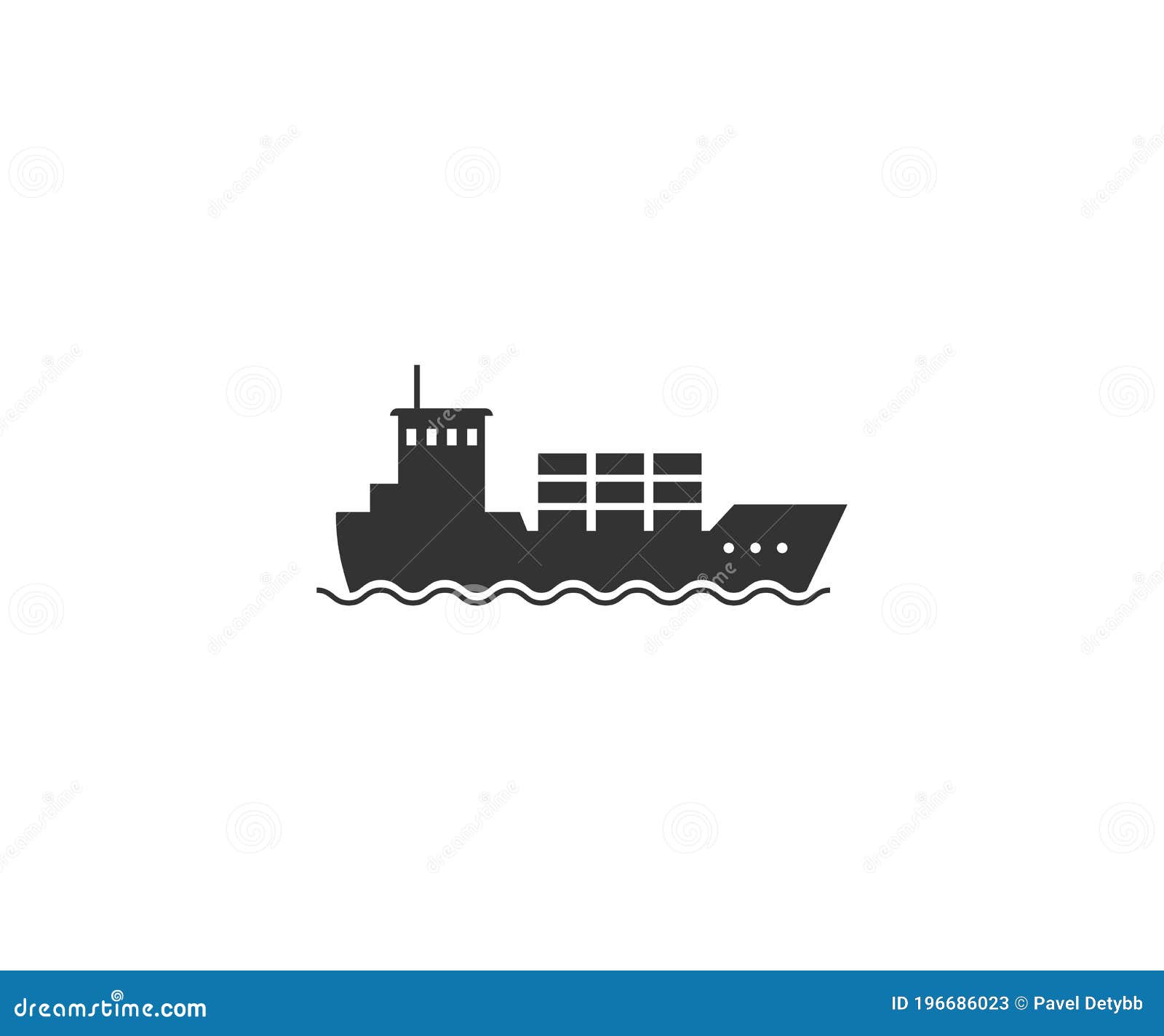 Sea, Ship, Shipping Icon. Vector Illustration, Flat Design Stock ...