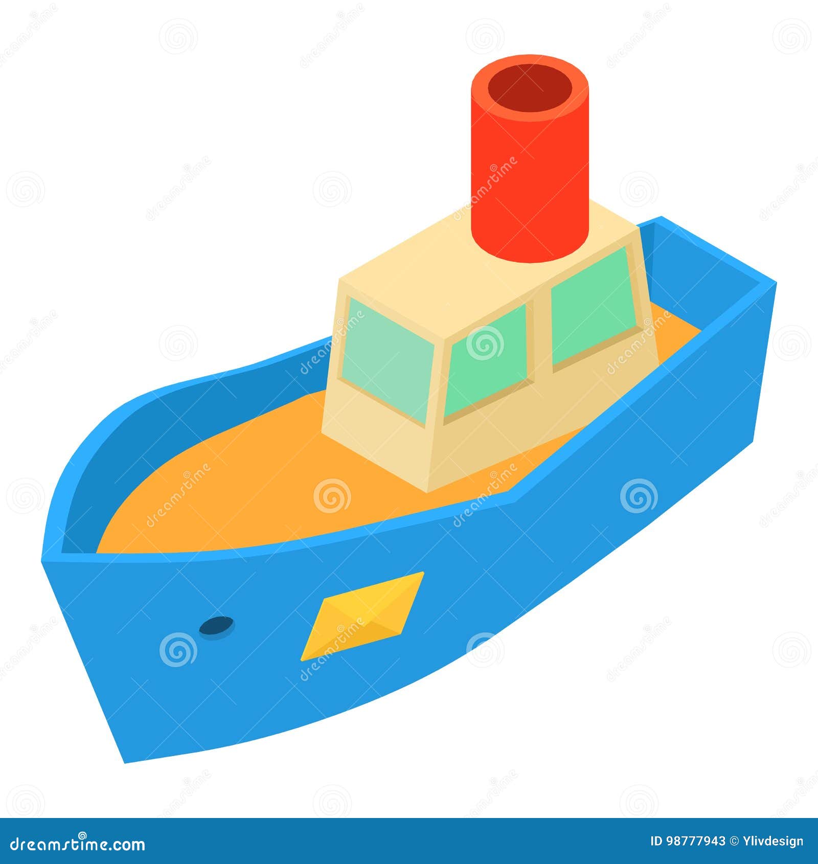 Sea Shipping Icon, Isometric 3d Style Stock Vector - Illustration of ...