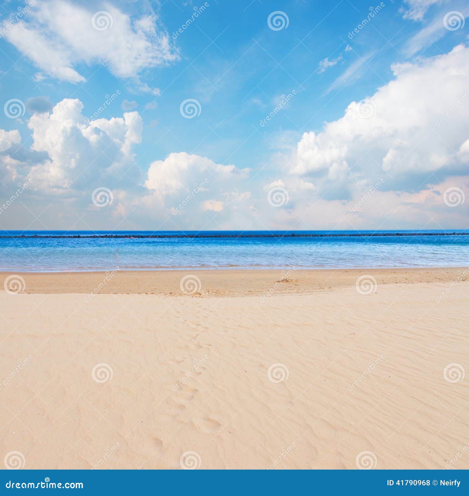 Sea shore with blue sky stock photo. Image of symbol - 41790968