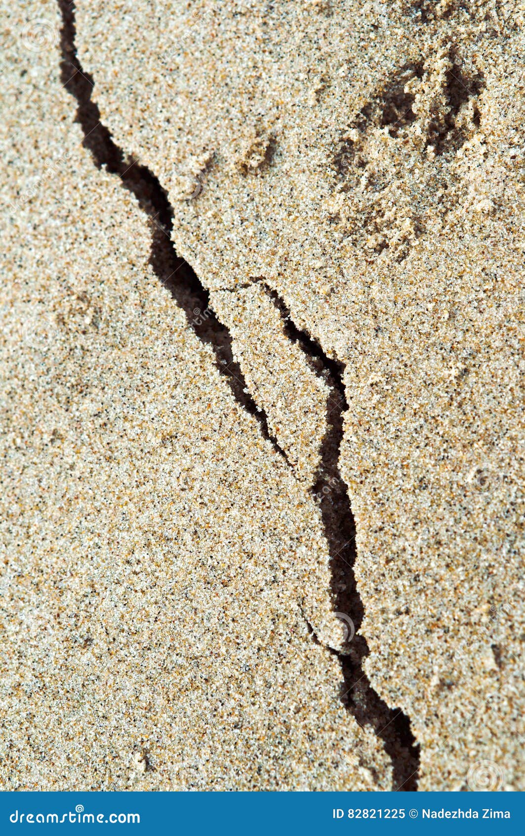 Sea Shore Colored Beach Sand, the Crack on the Sand Stock Image - Image ...