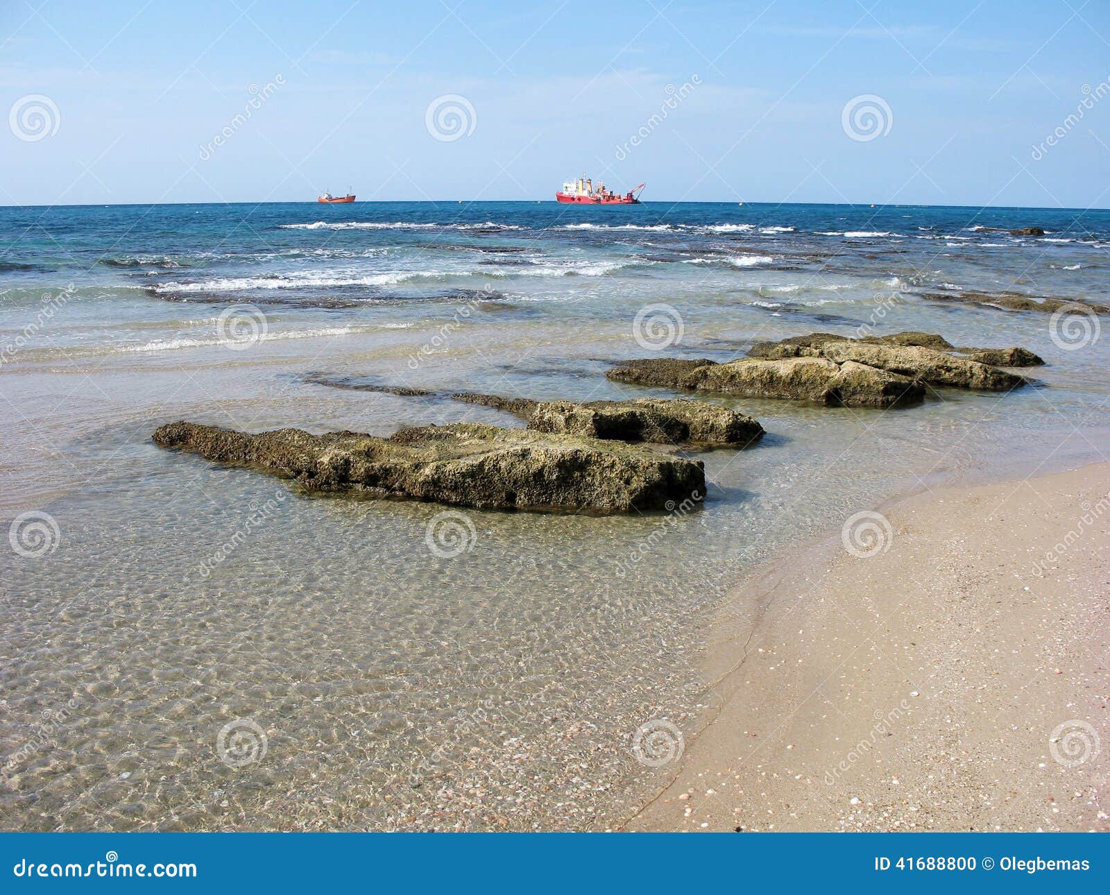 Sea Shore And Ships Stock Photography | CartoonDealer.com #41688800