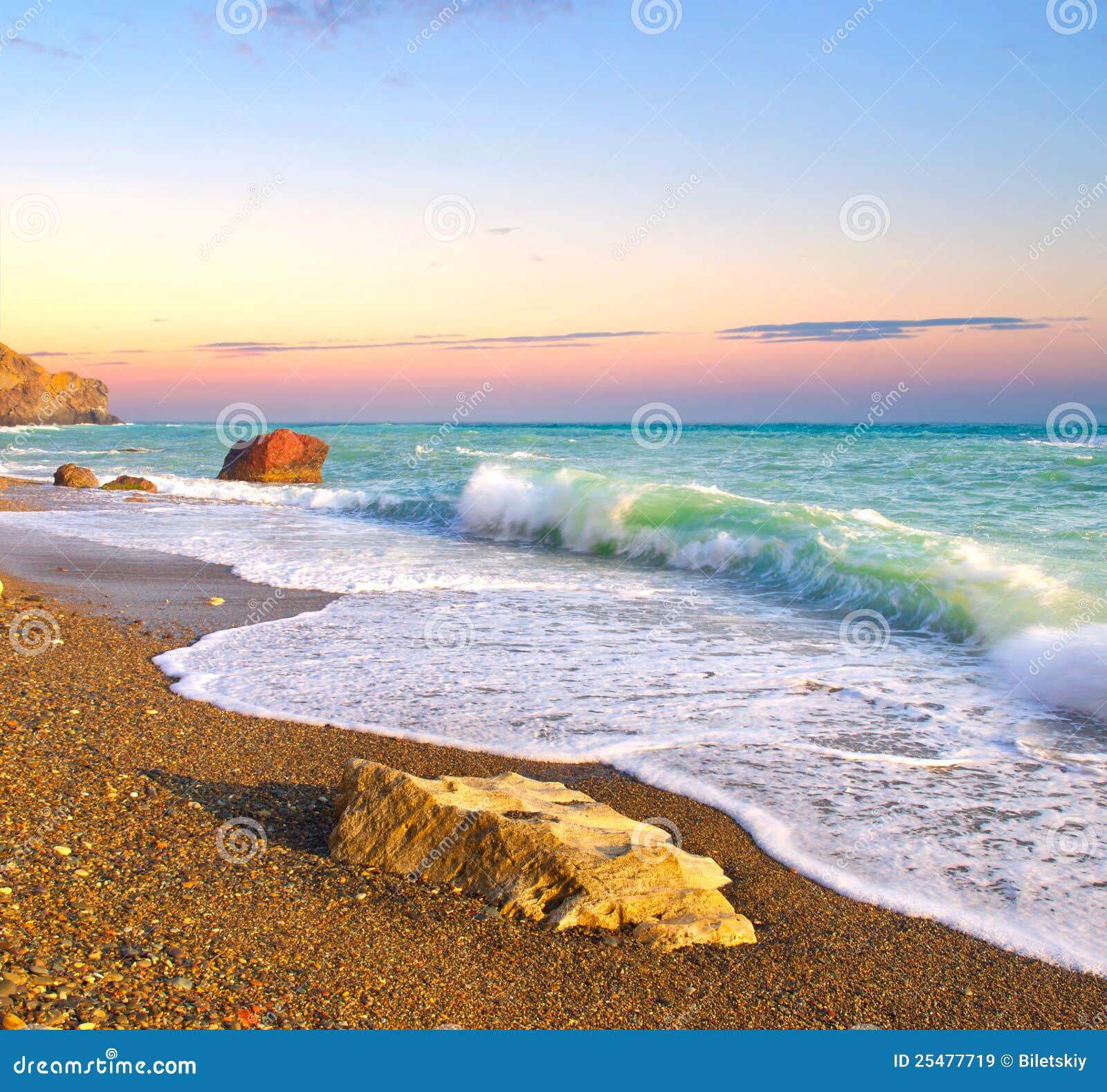 Sea shore and sky stock image. Image of evening, beach - 25477719