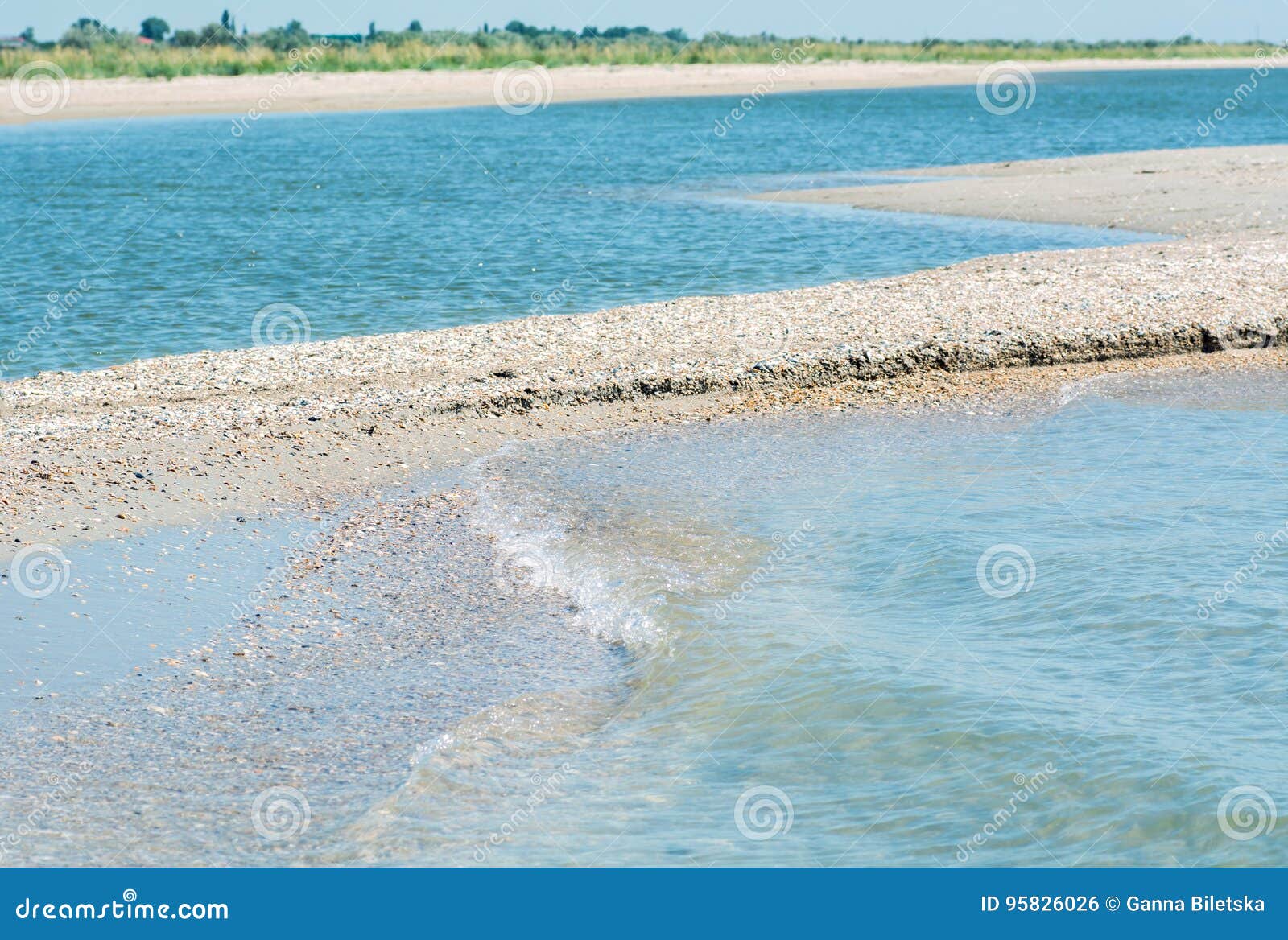 The Sea Shore Stranded the Spit, Waves, Landscape, Stock Photo - Image ...