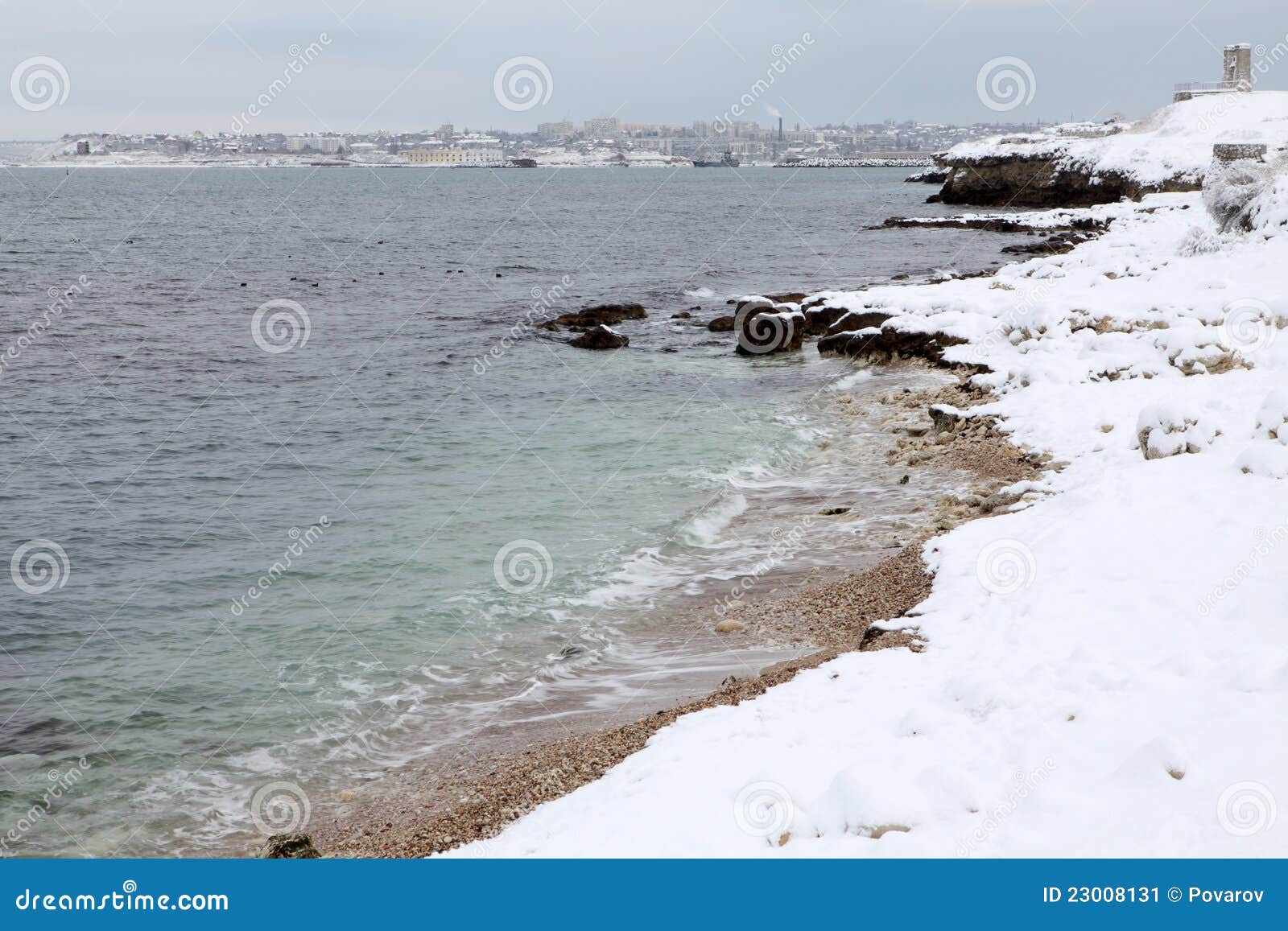 Sea Shore in the winter stock image. Image of snow, landscape - 23008131