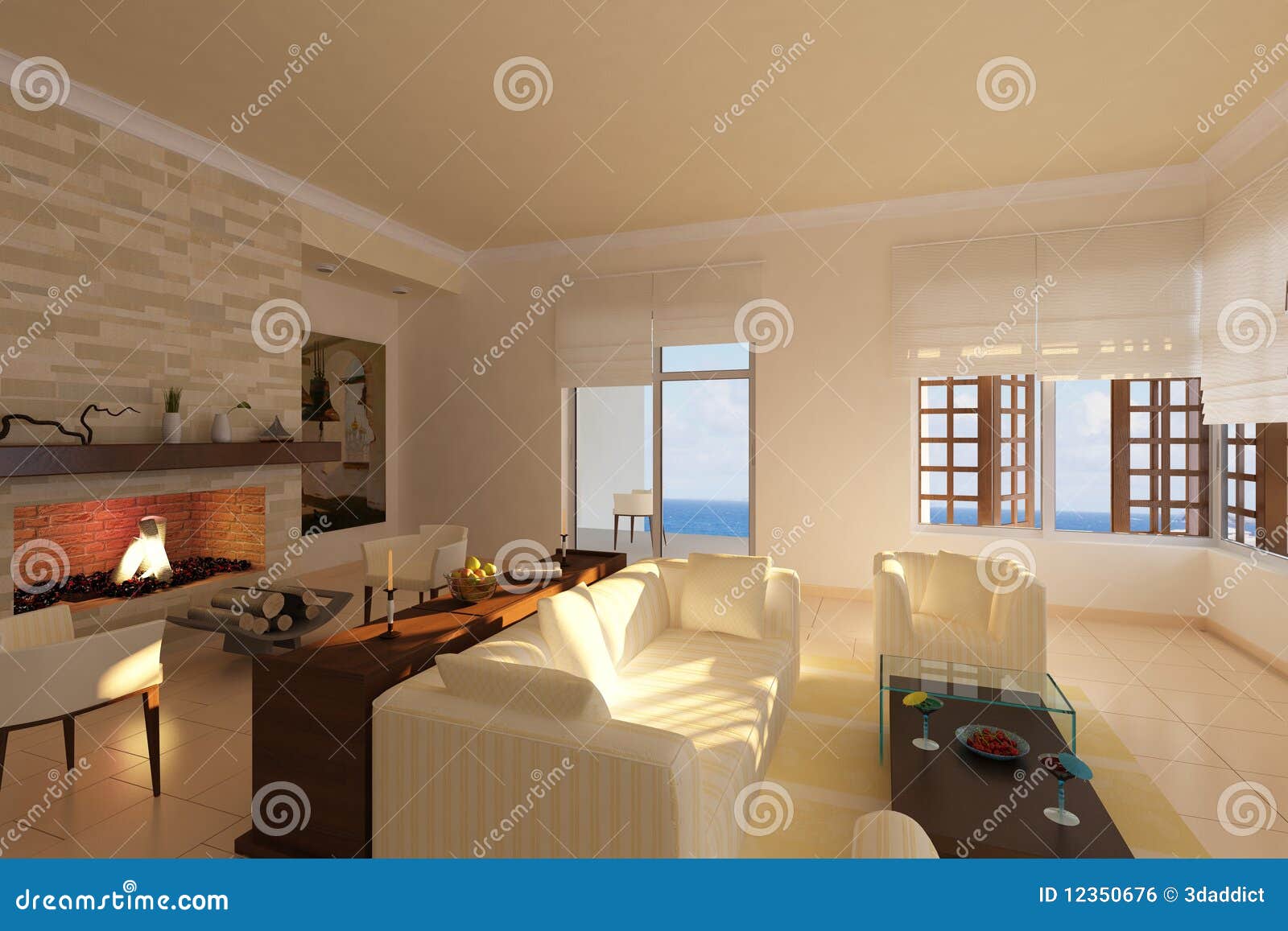 Sea side interior stock illustration. Illustration of quality - 12350676