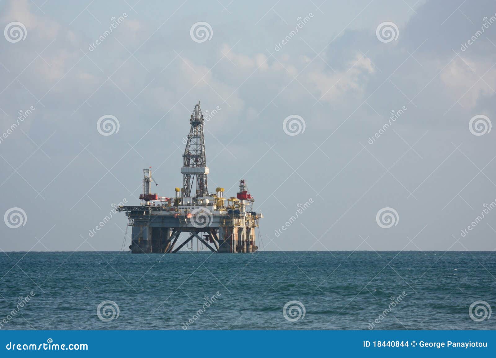 Sea side oil rig. editorial stock image. Image of economics - 18440844