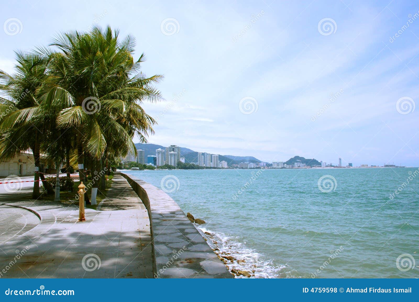 Sea Side View stock photo. Image of waves, rock, buildings - 4759598
