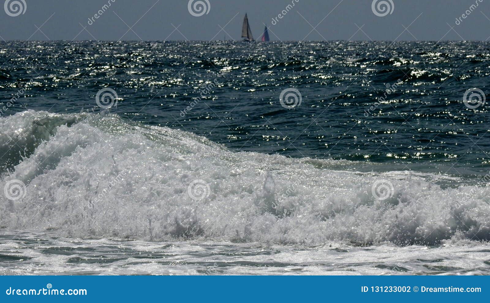Sea sight in summer stock photo. Image of blue, israel - 131233002