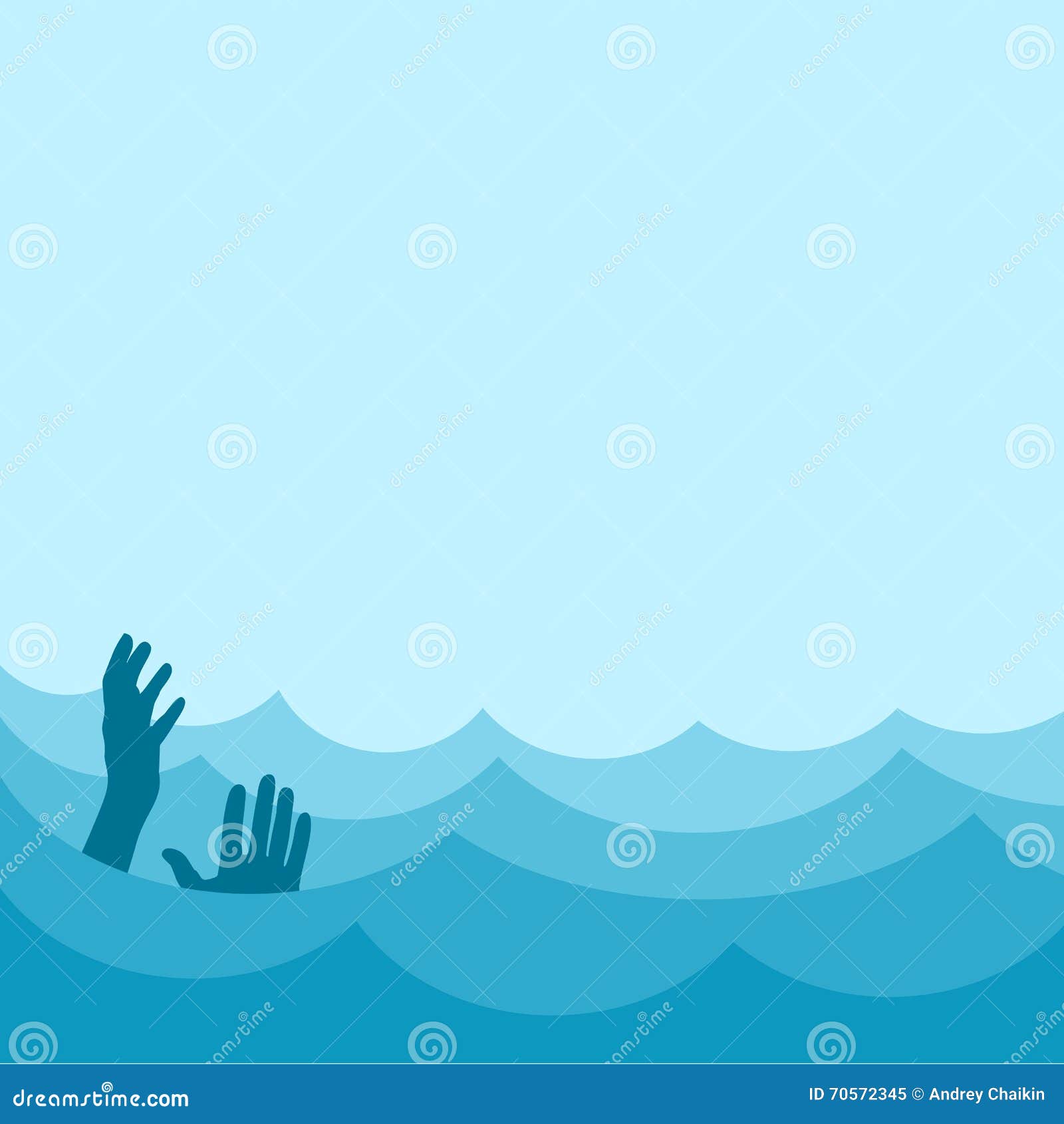 Sinking Person Icon Vector On Multicolored Background Stock Photography ...