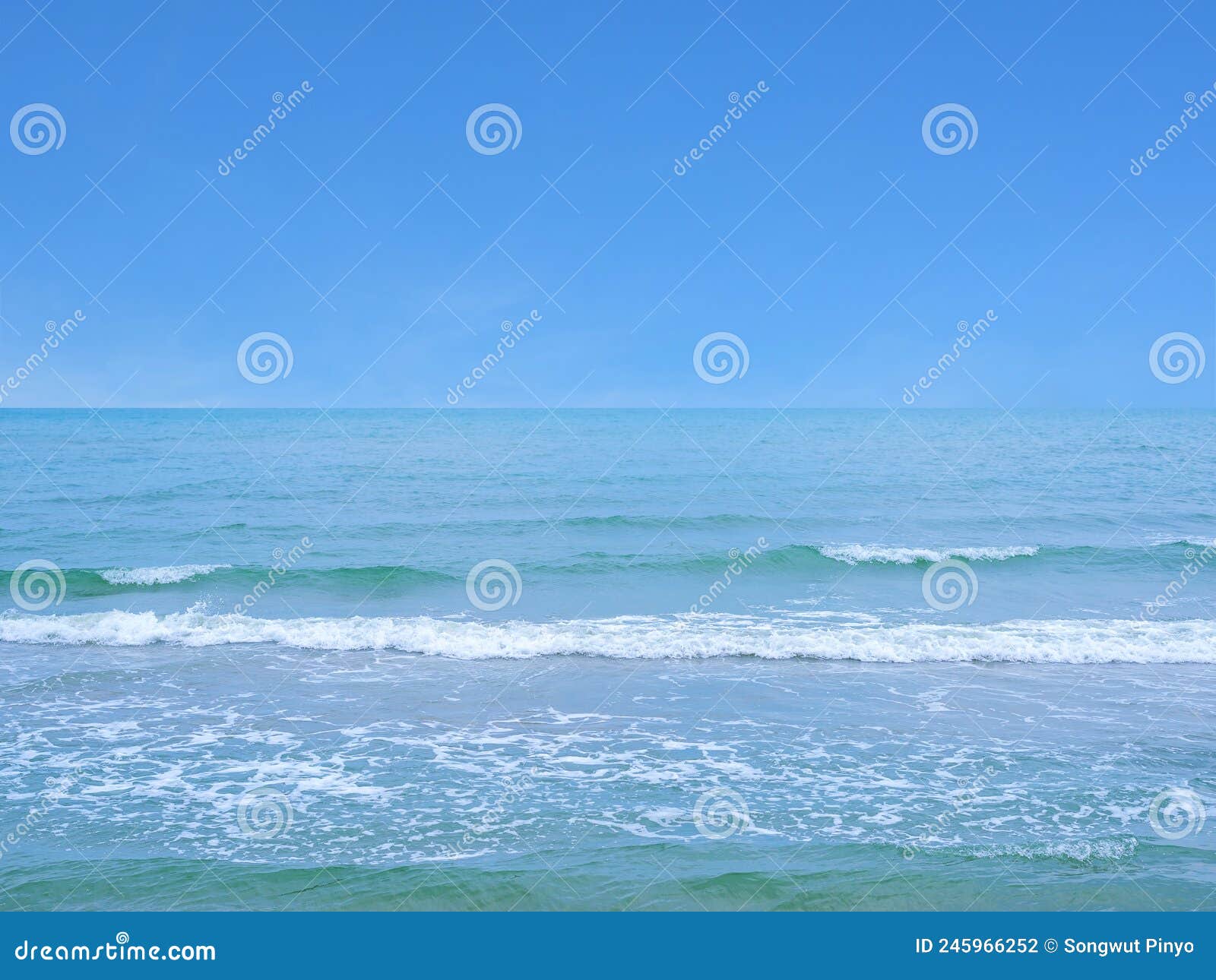 The Sea with Slight Waves Against the Sky Background Stock Photo ...