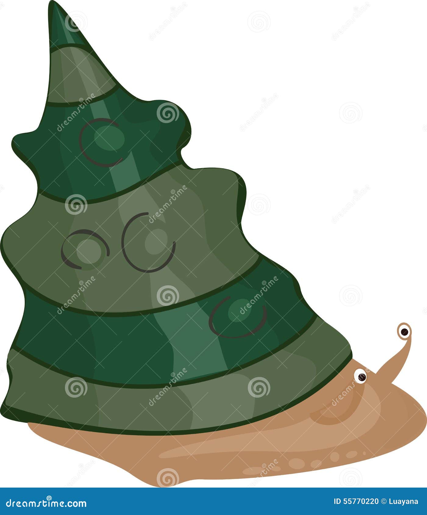 Cone Snails Shell In Doodle Style. Seashell Vector Illustration ...