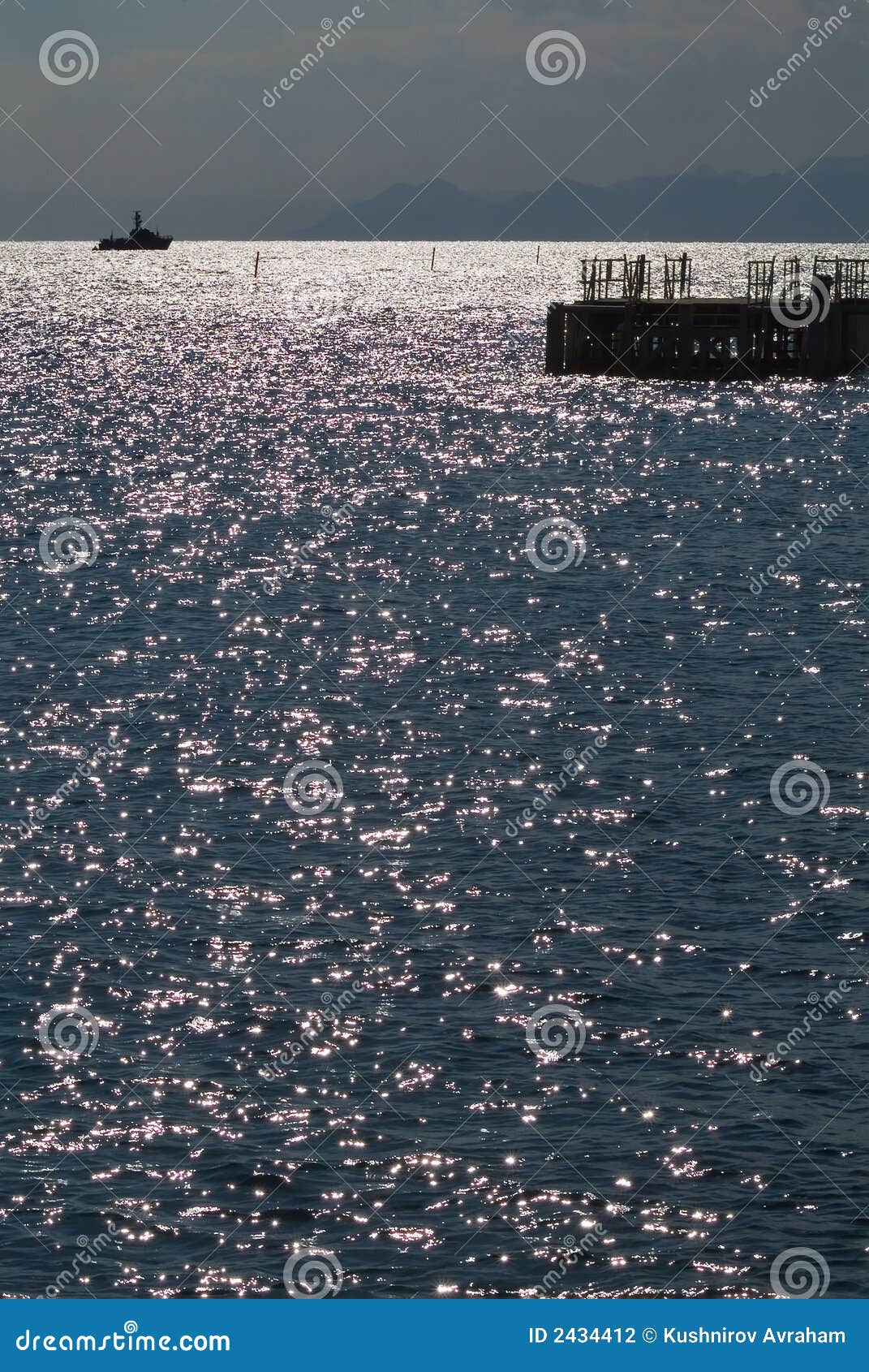 The sea sparkles stock photo. Image of quayside, coastline - 2434412