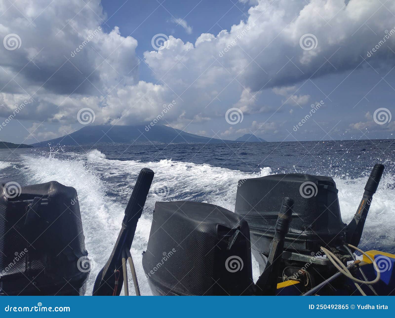 Sea Speed Transportation in the Isolated Place Stock Image - Image of ...