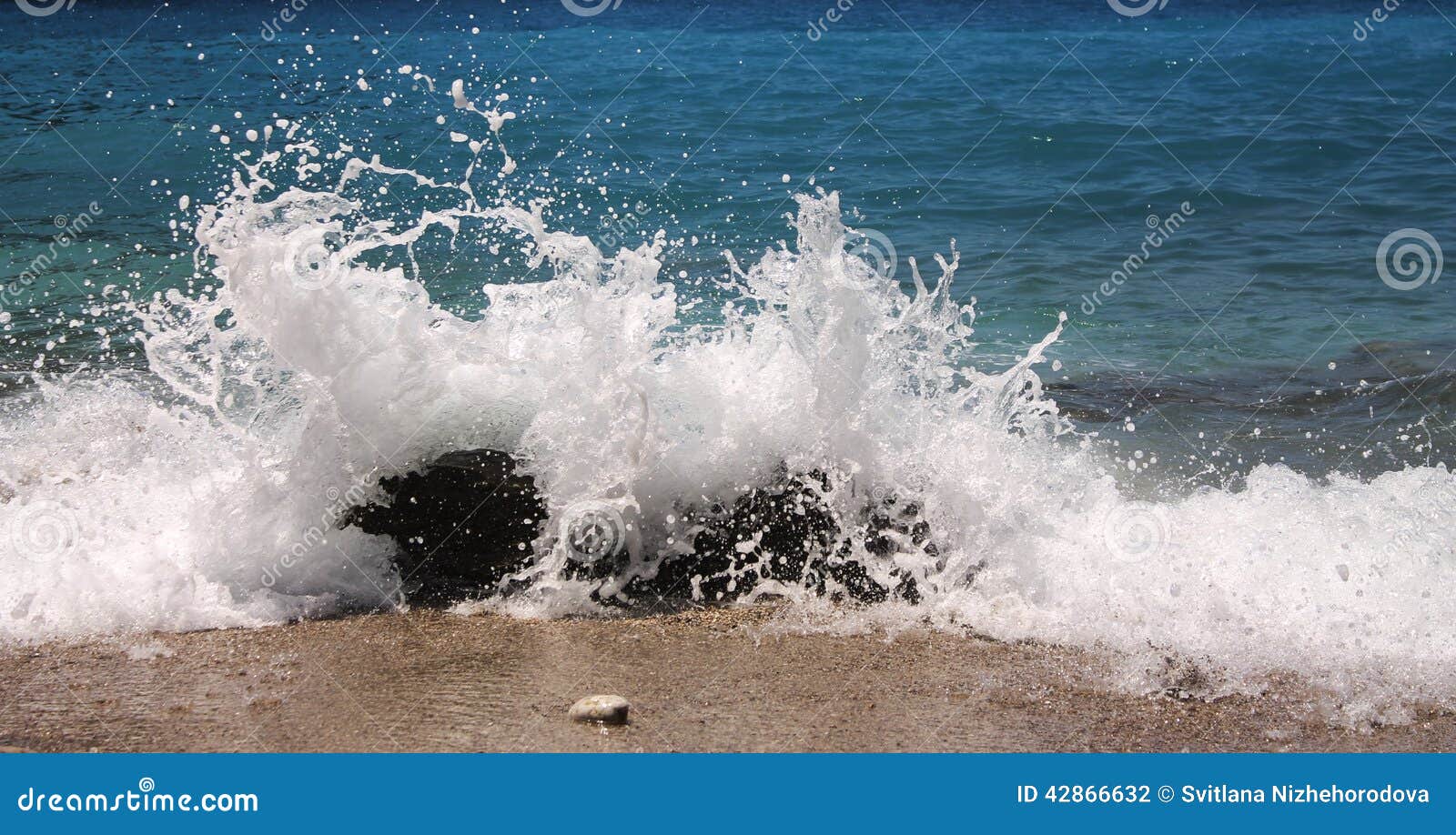 Sea splashes stock photo. Image of flying, coastline - 42866632