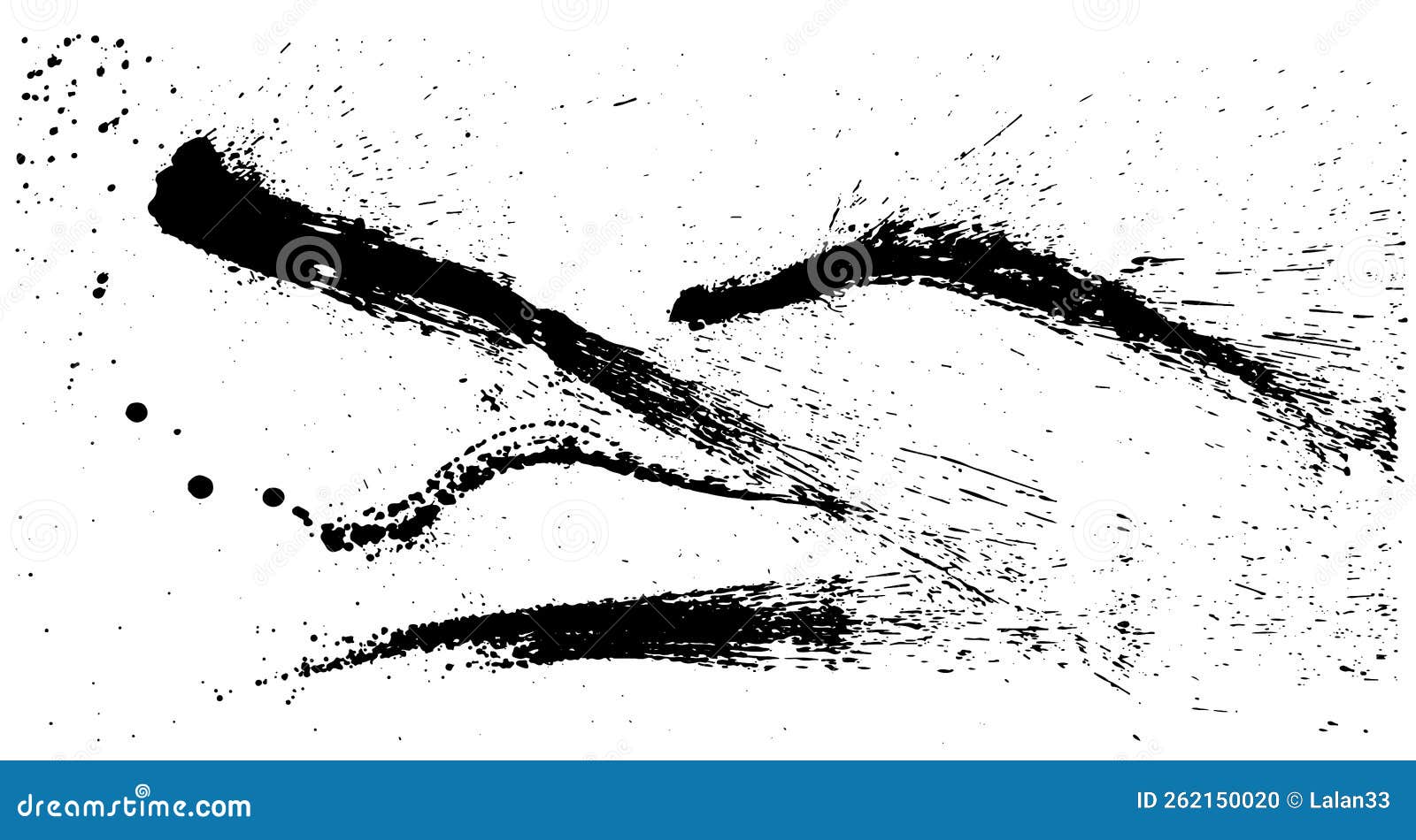 Sea Spray. Brush Stroke Waves Stock Vector - Illustration of wave ...