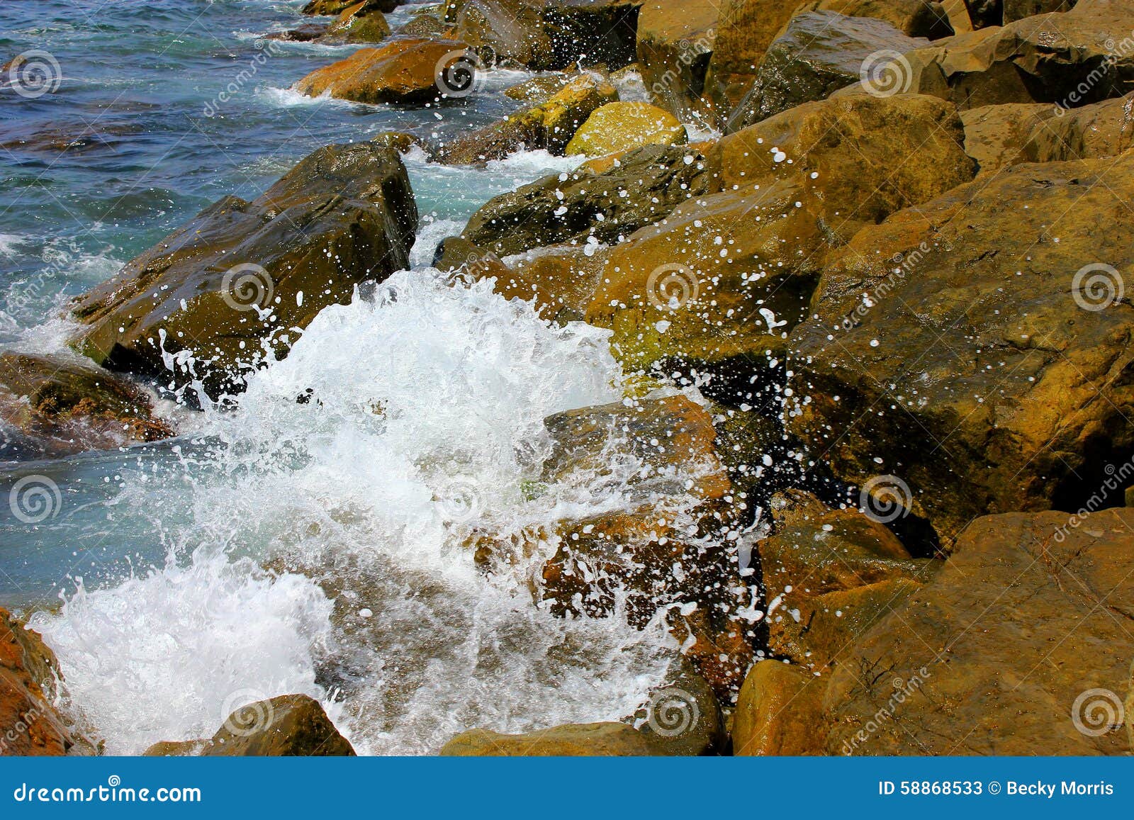 Sea spray stock image. Image of coastal, splash, blue - 58868533
