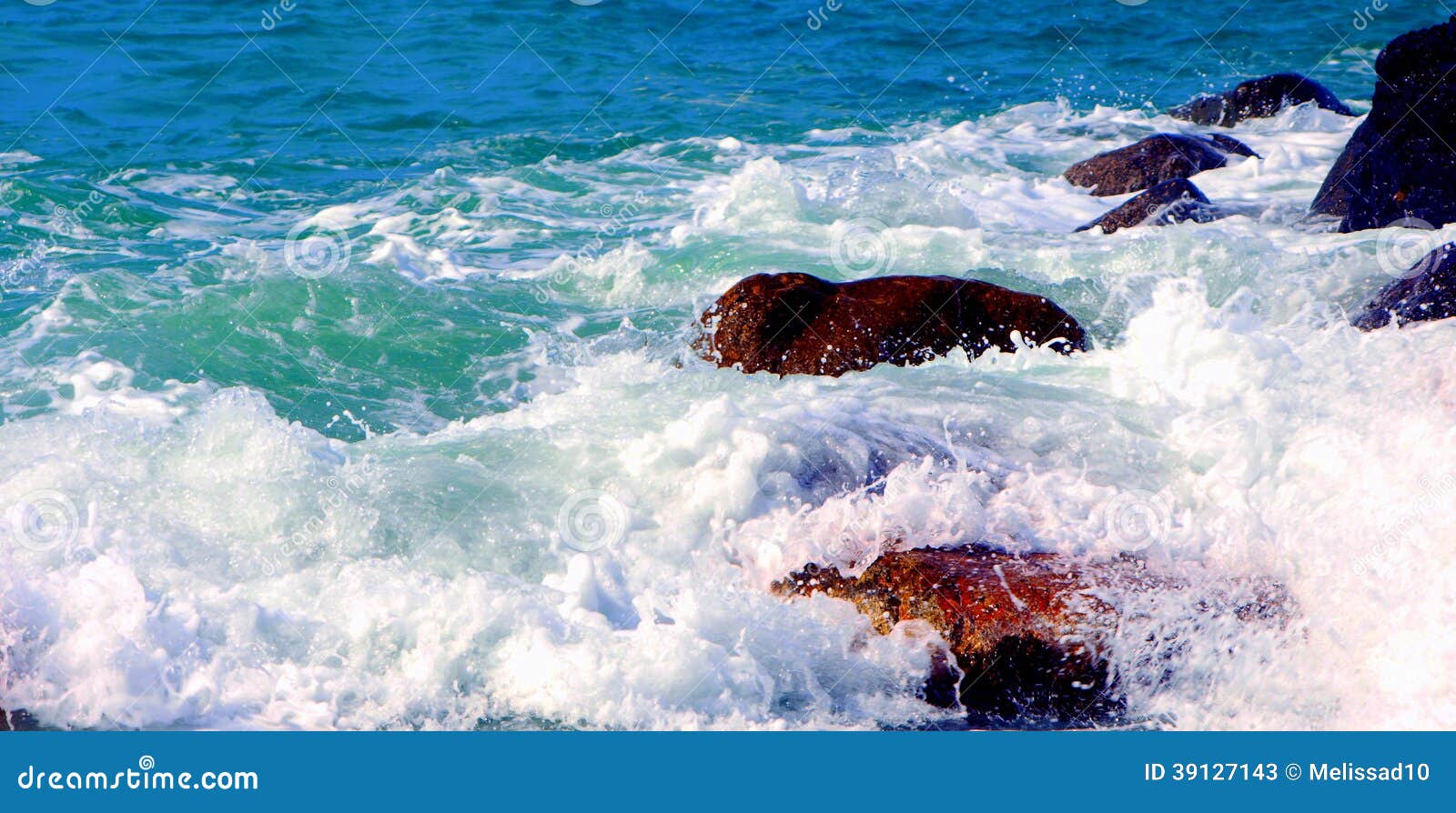 Sea in springtime stock image. Image of ocean, breakwater - 39127143