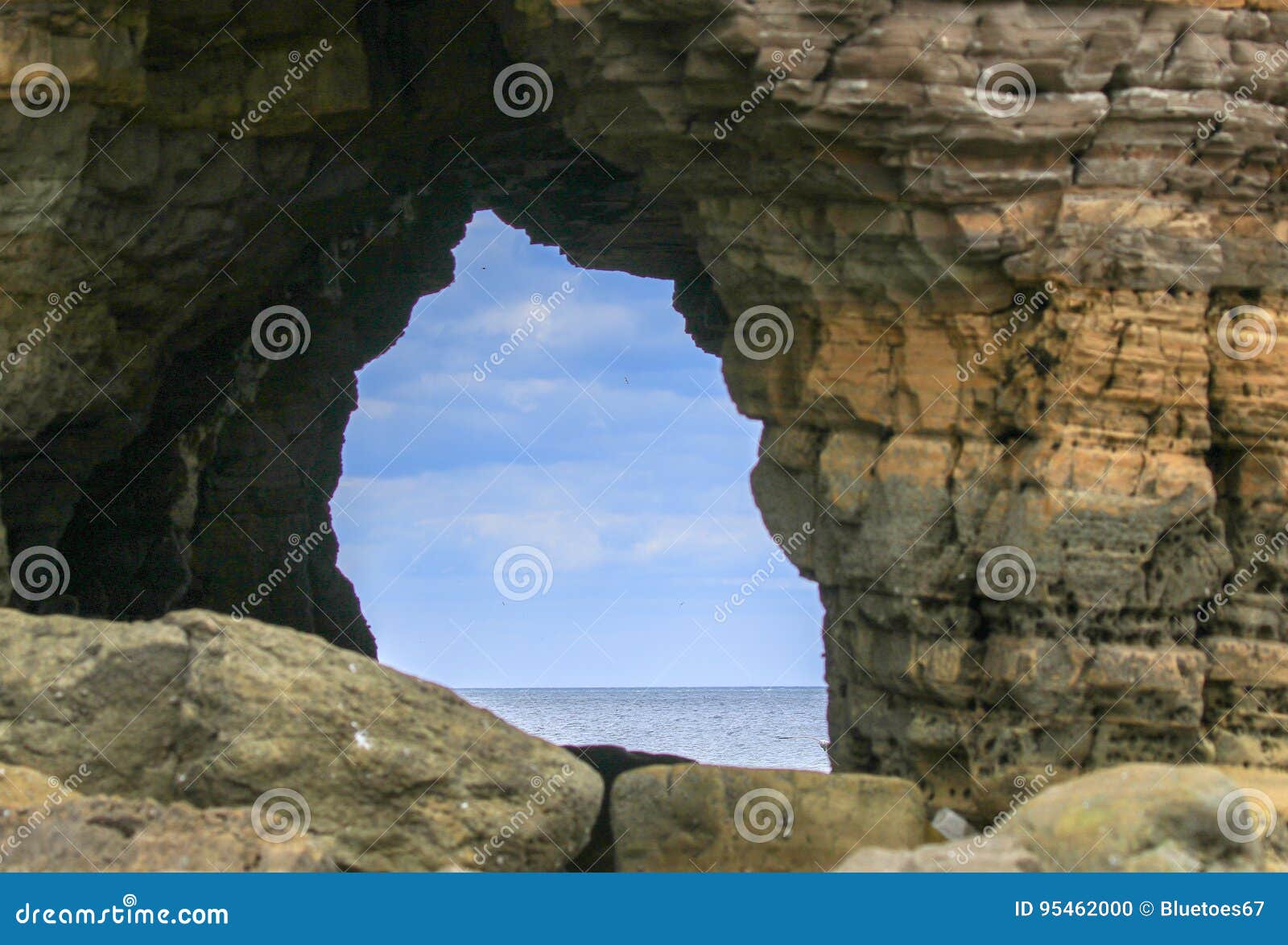 Sea stack on the beach stock photo. Image of beach, coast - 95462000