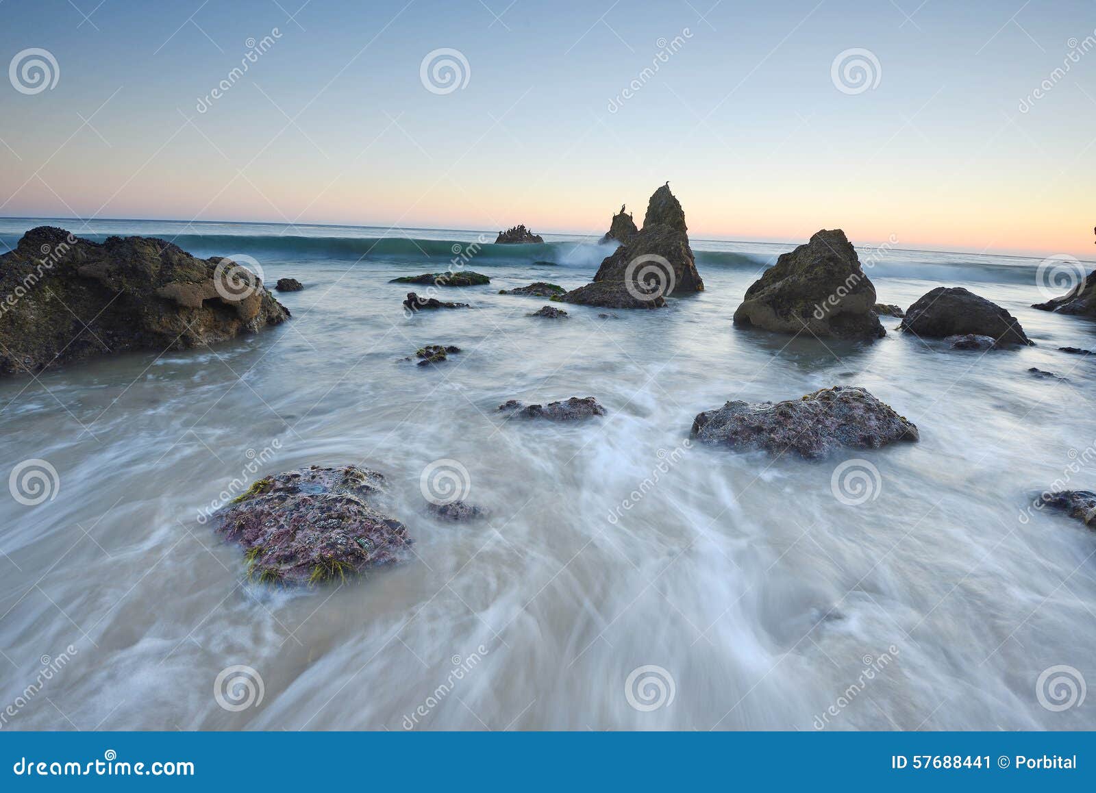 Sea stack at malibu stock image. Image of california - 57688441