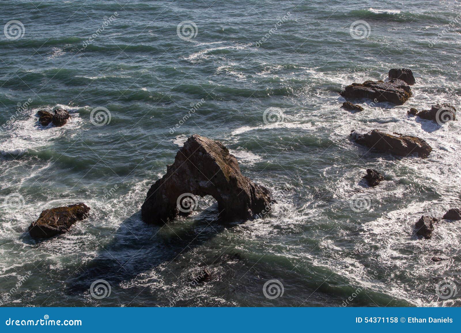 Sea Stack Off Coast of Northern California Stock Photo - Image of ...