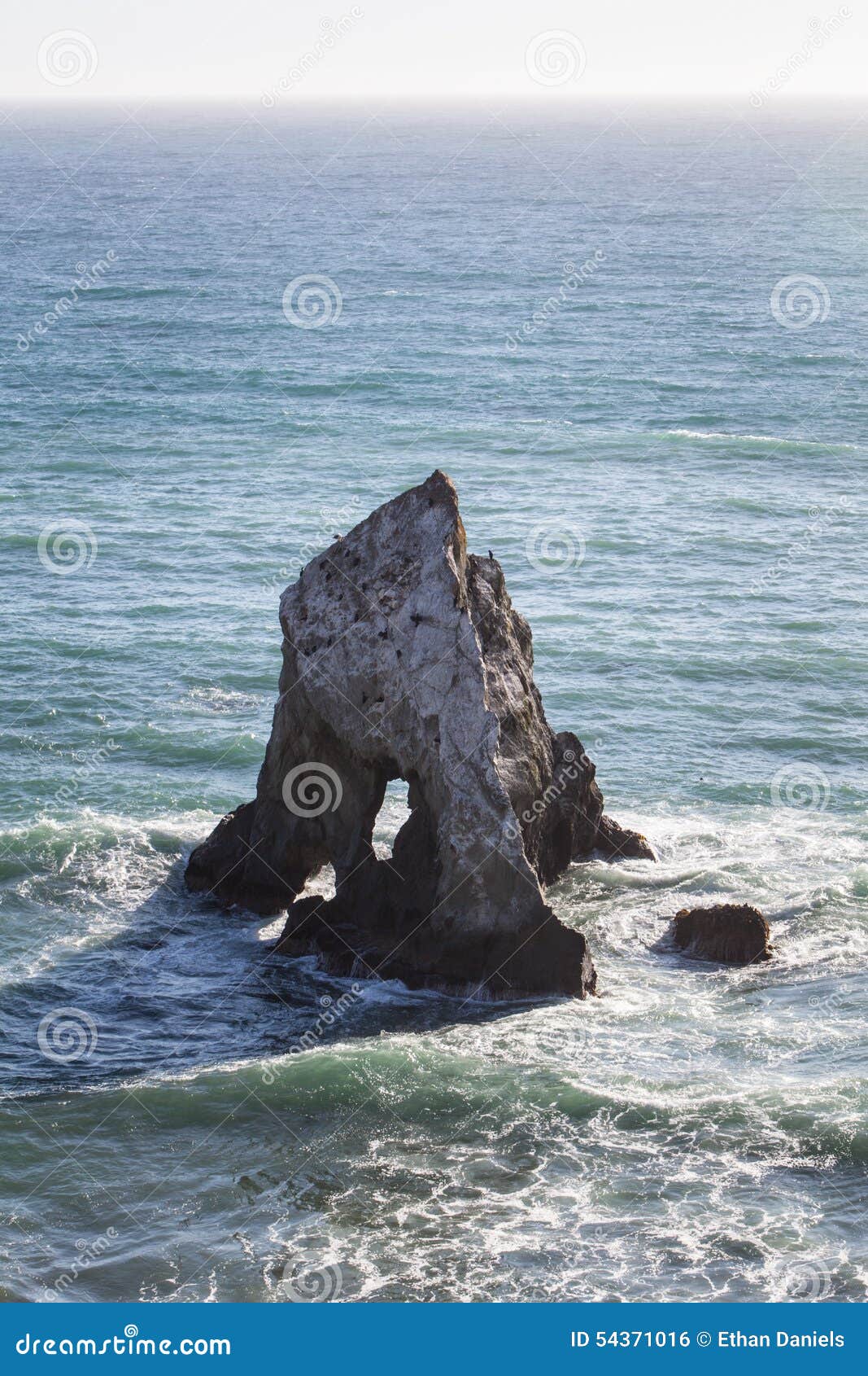 Sea Stack Off of Northern California Stock Photo - Image of endless ...