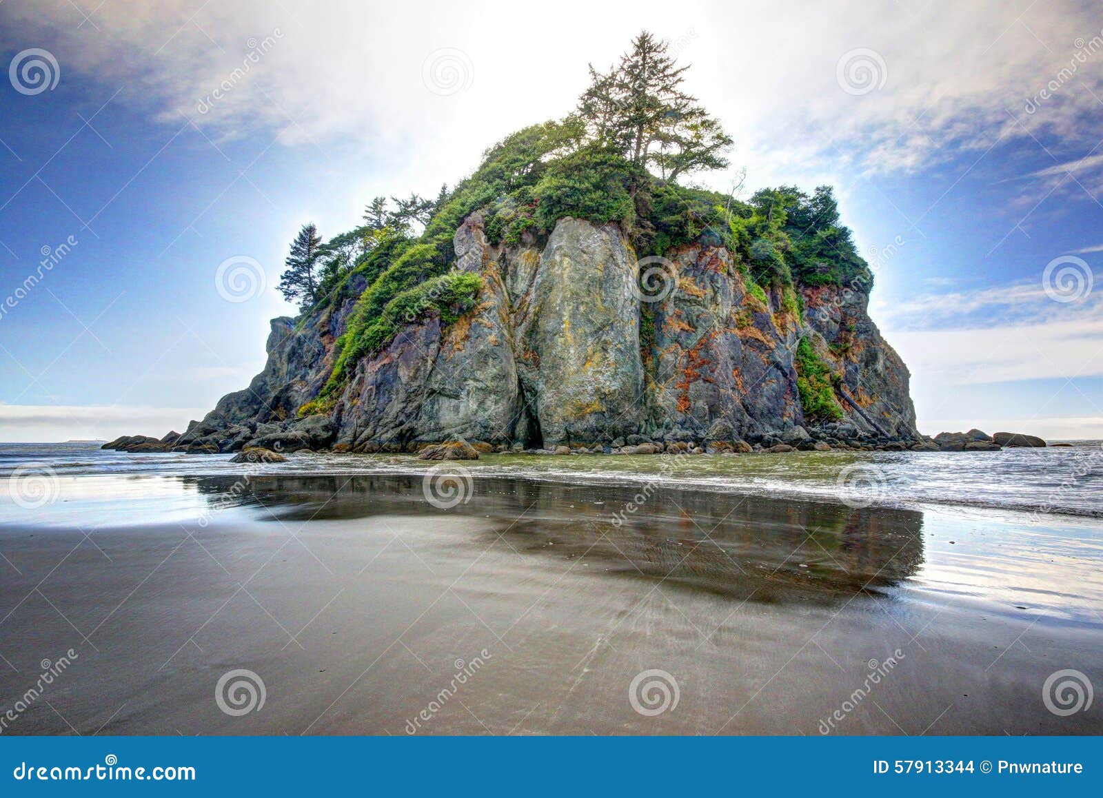 Sea Stack at Ruby Beach in Washington State Stock Photo - Image of ...