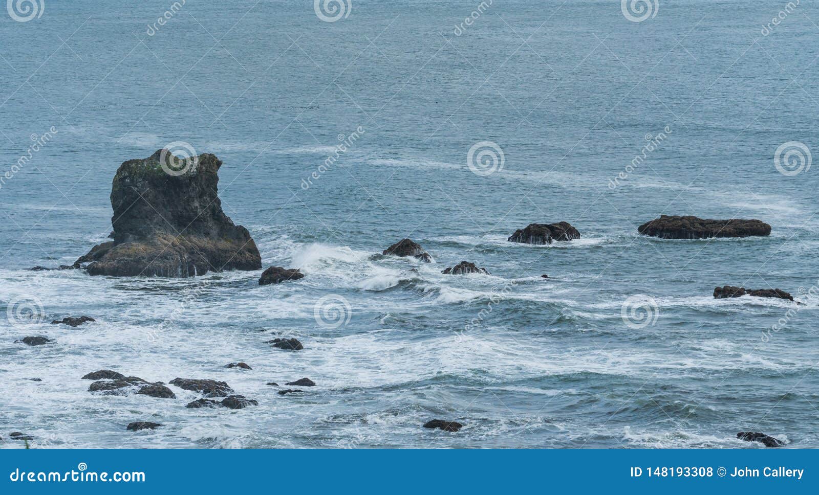 Sea Stacks in Pacific Ocean Stock Photo - Image of stone, rocks: 148193308