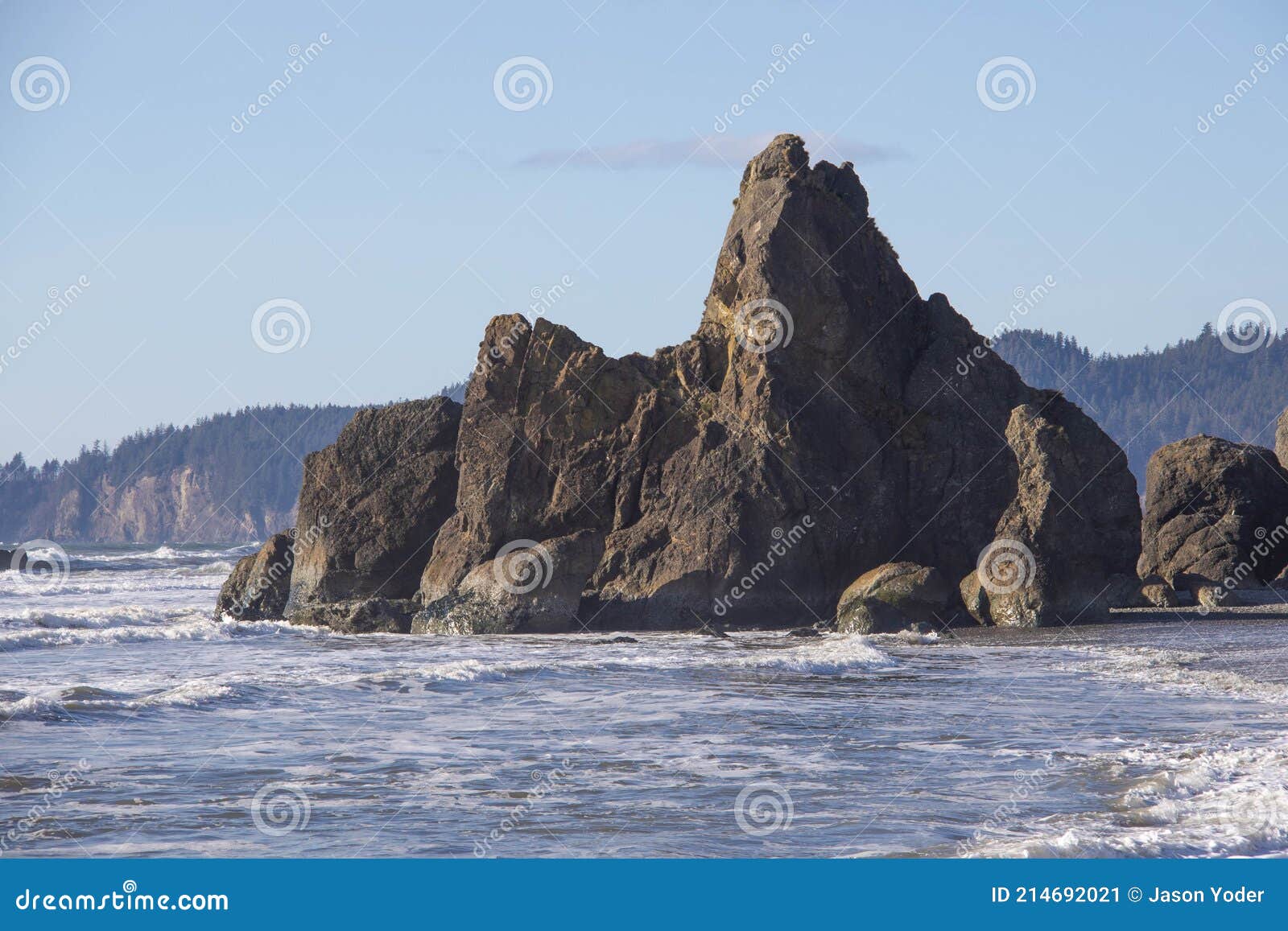 Sea Stacks on the Coast of Olympic National Park on Ruby Beach Stock ...