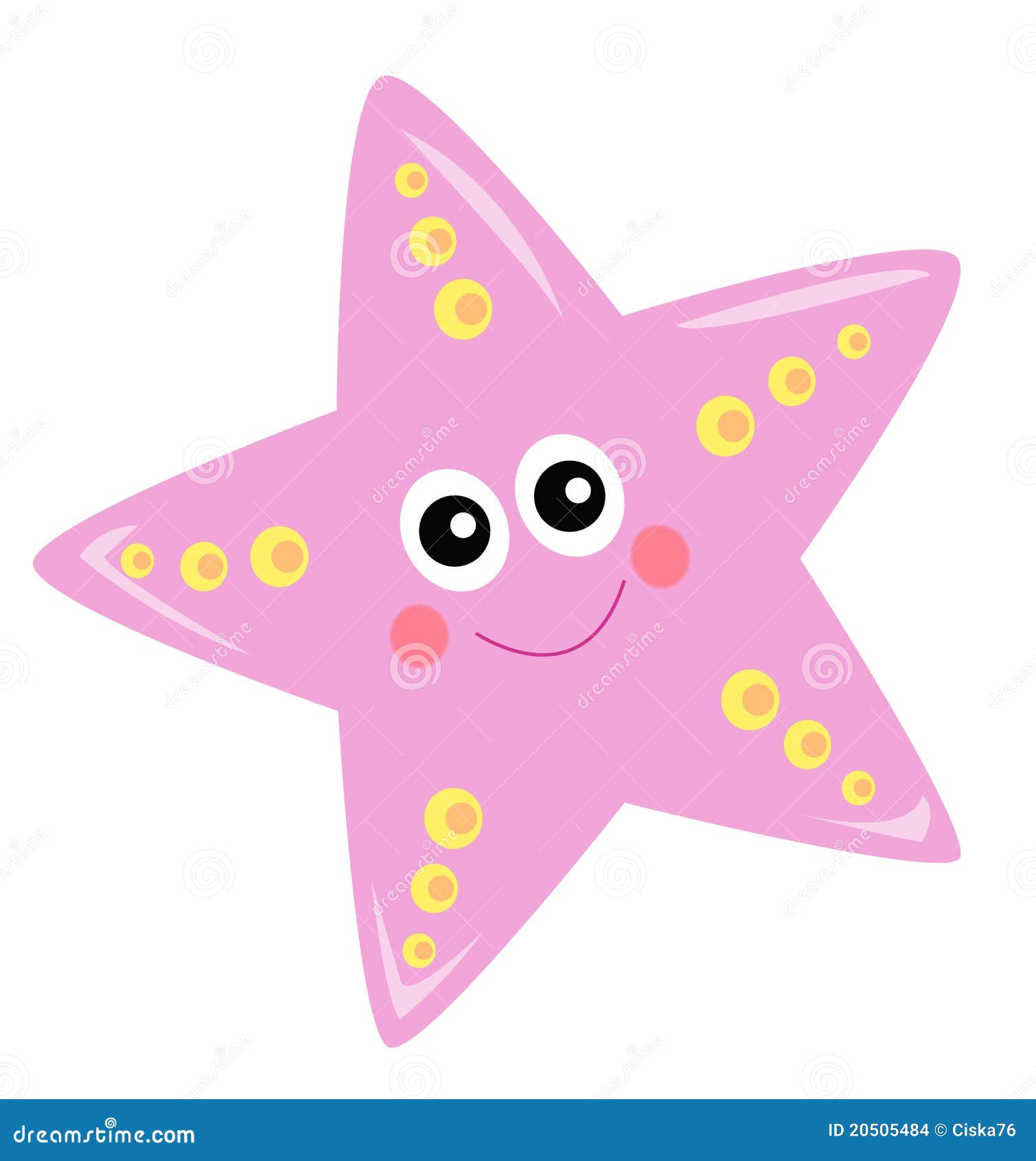 Sea star stock vector. Illustration of colored, summer - 20505484