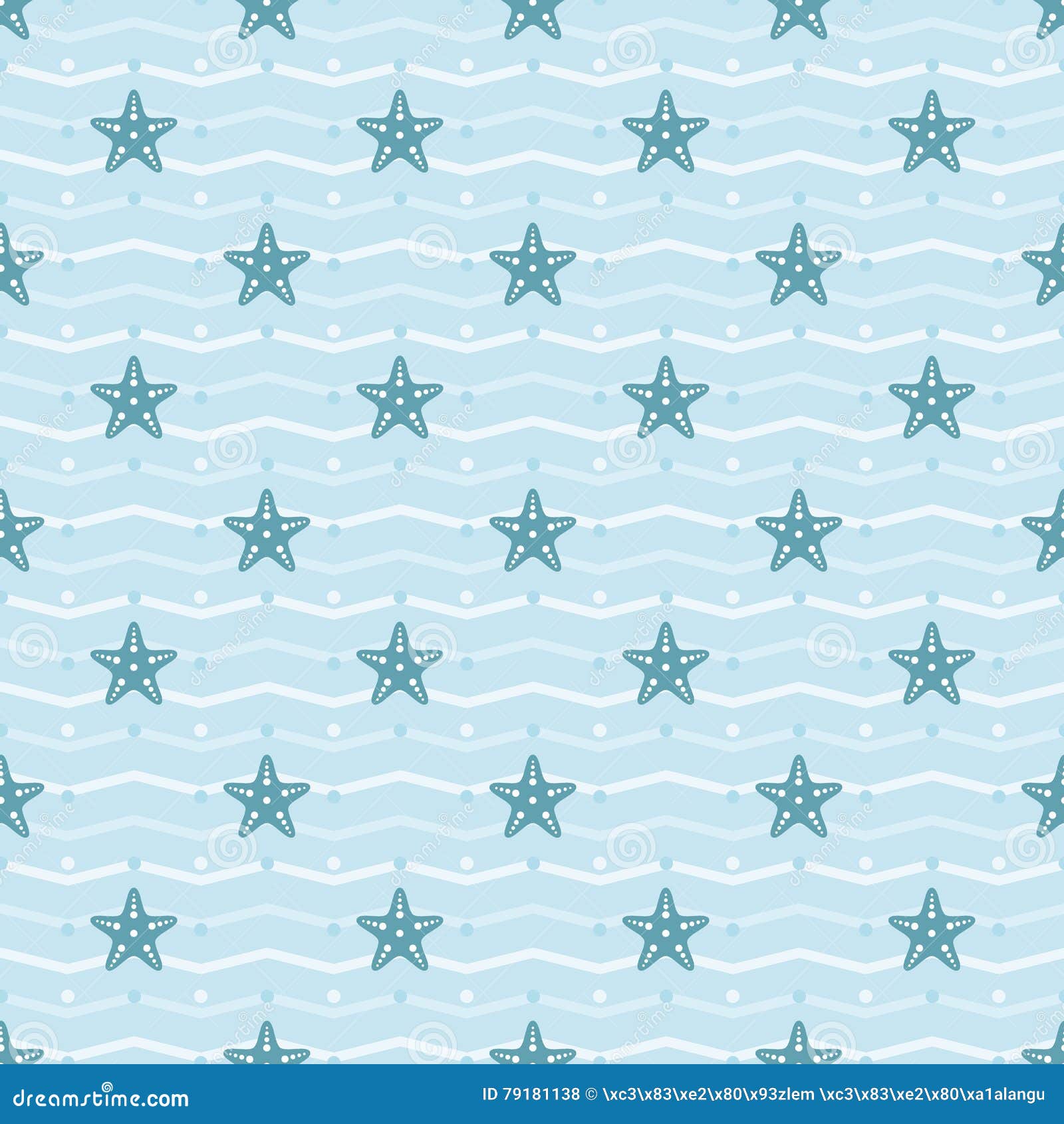 Seamless Sea Star Pattern and Background Vector Illustration Stock ...