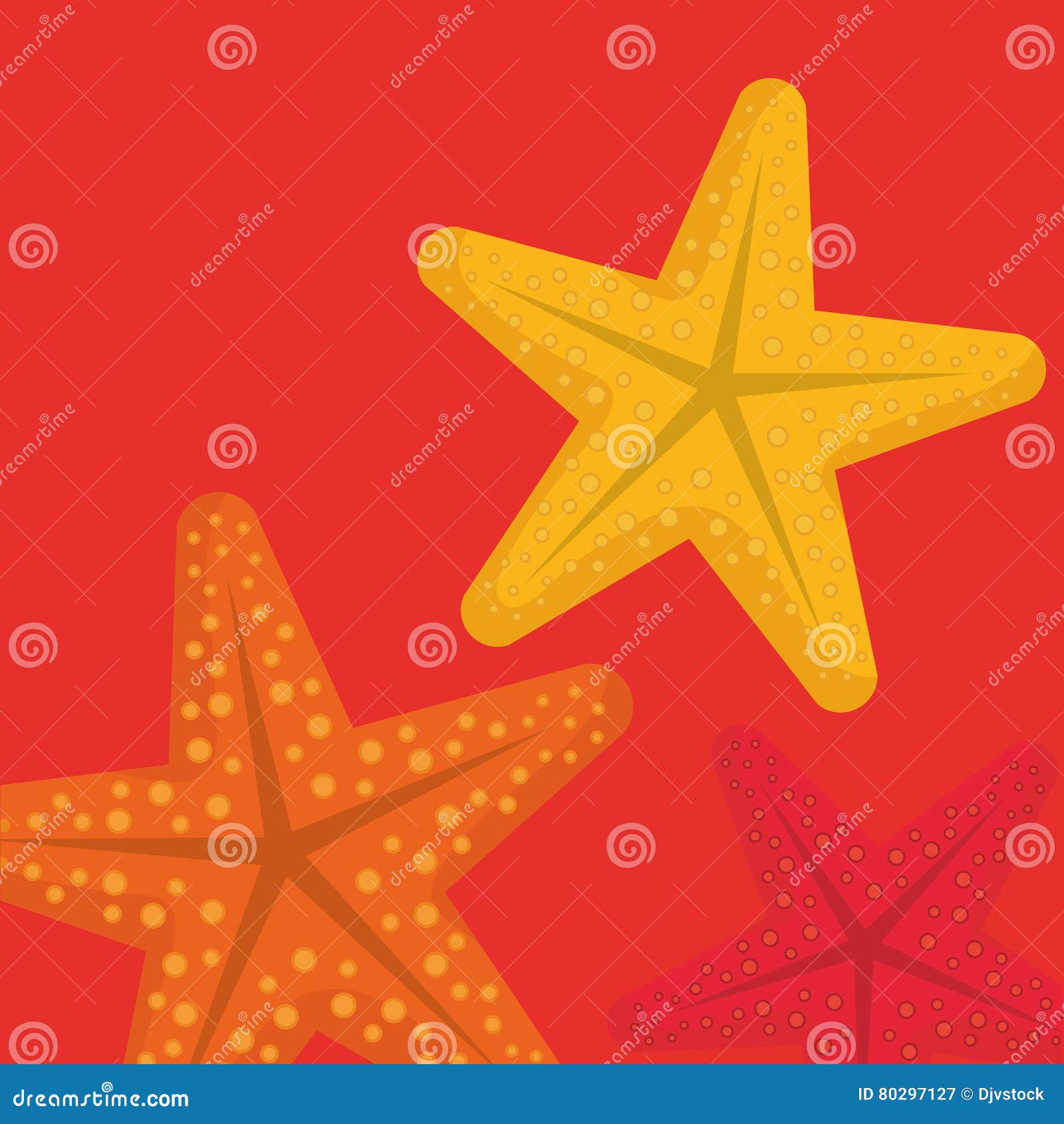 Sea star beach stock vector. Illustration of summer, graphic - 80297127