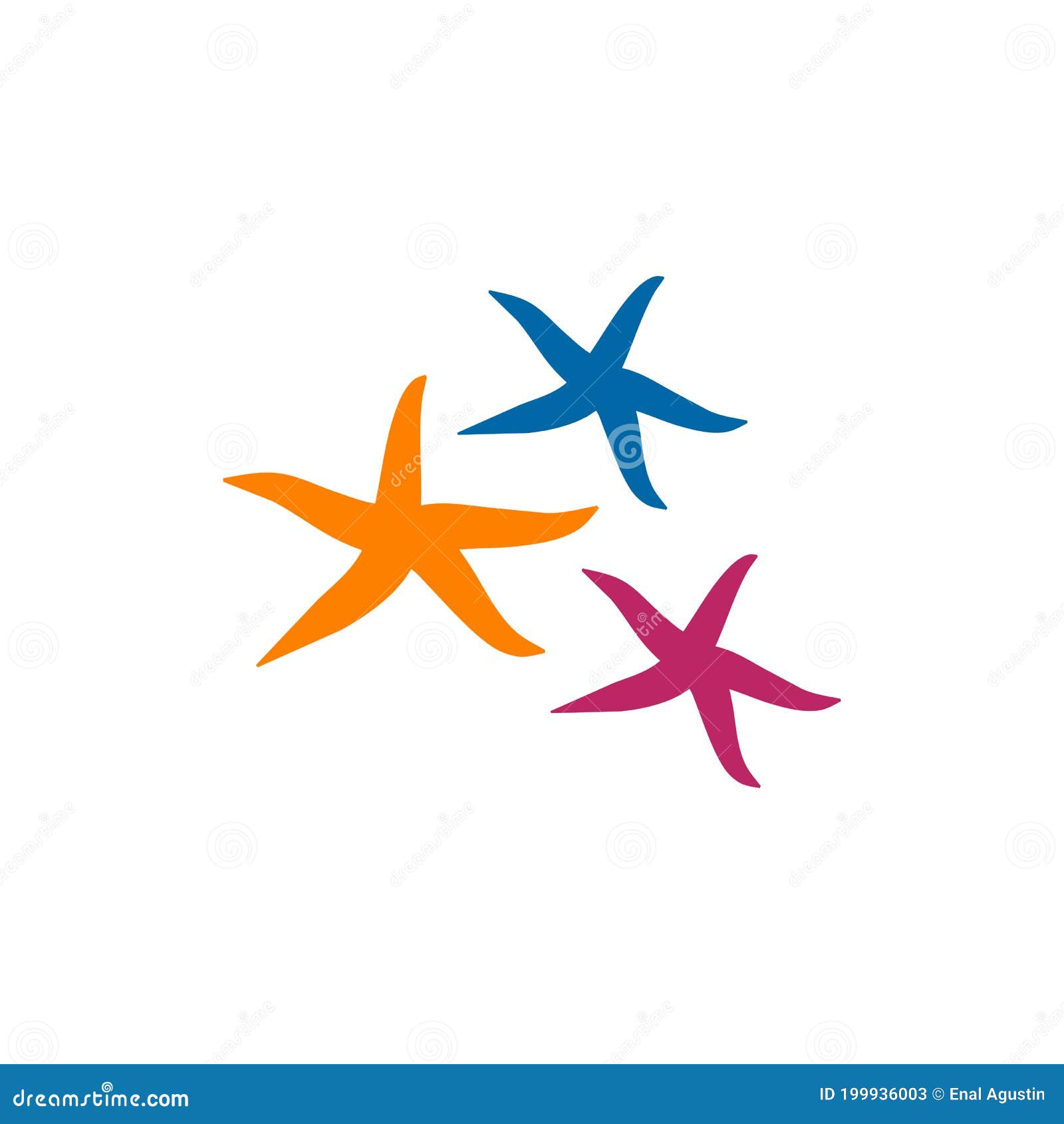 Sea Stars Icon Logo Design Template Stock Vector - Illustration of ...