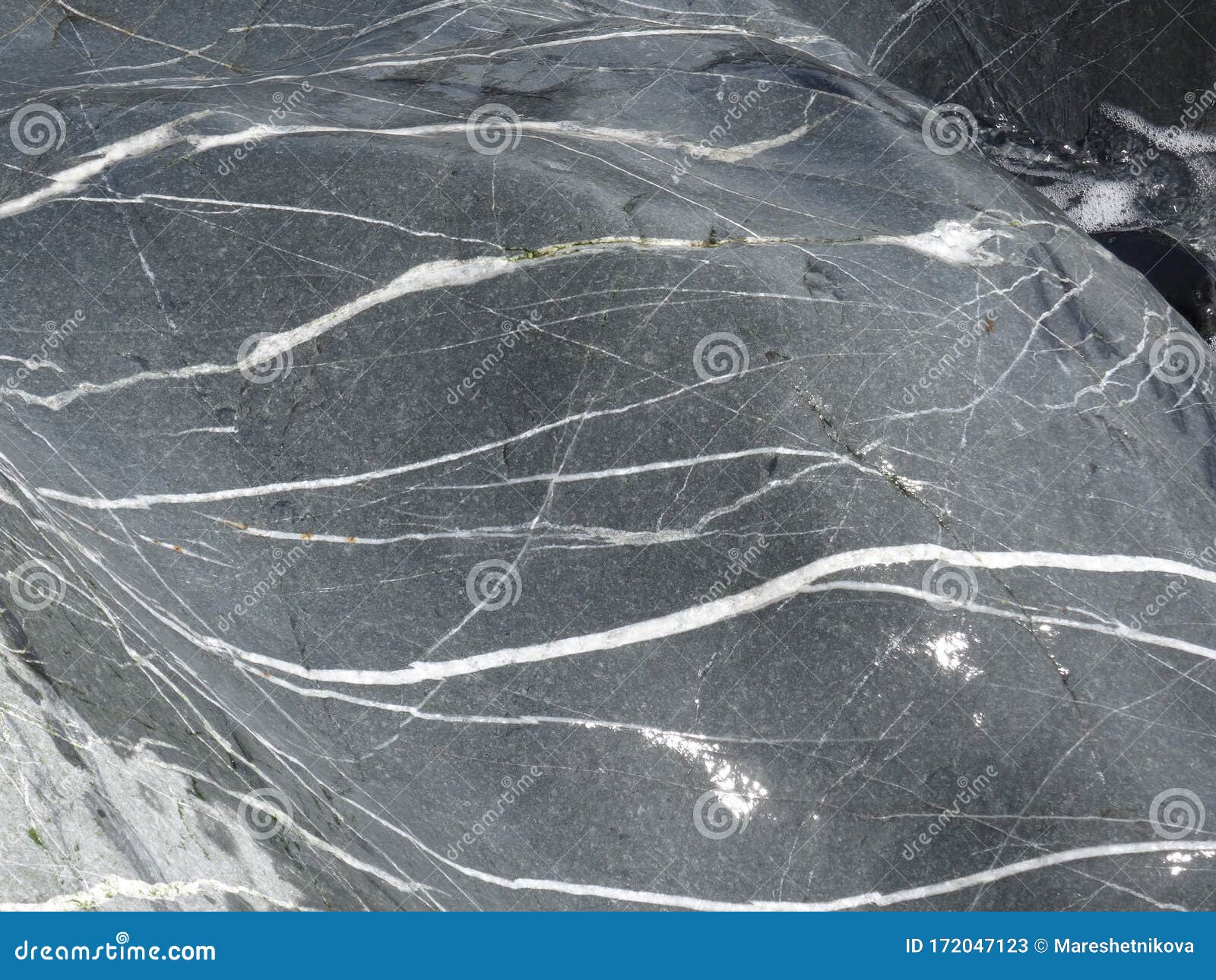 Sea Stone with White Pattern Stock Image - Image of background, stone ...