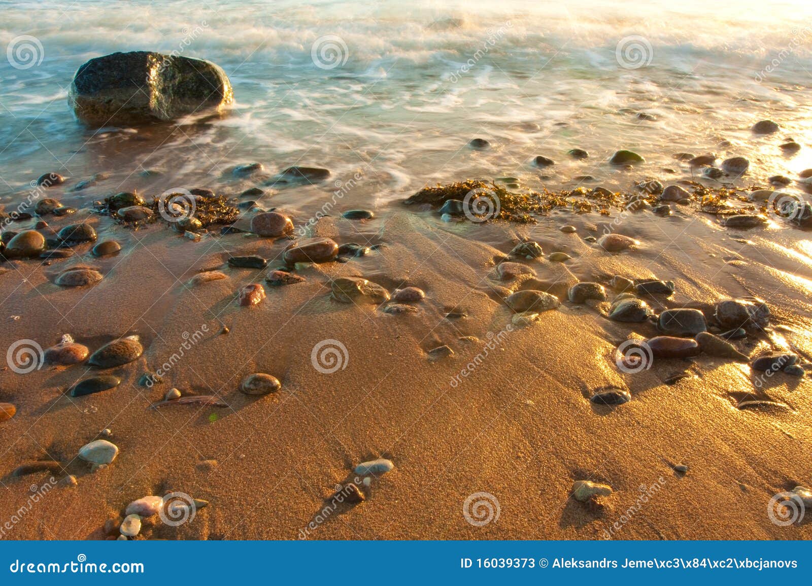 Sea with stones stock image. Image of nature, flow, clear - 16039373