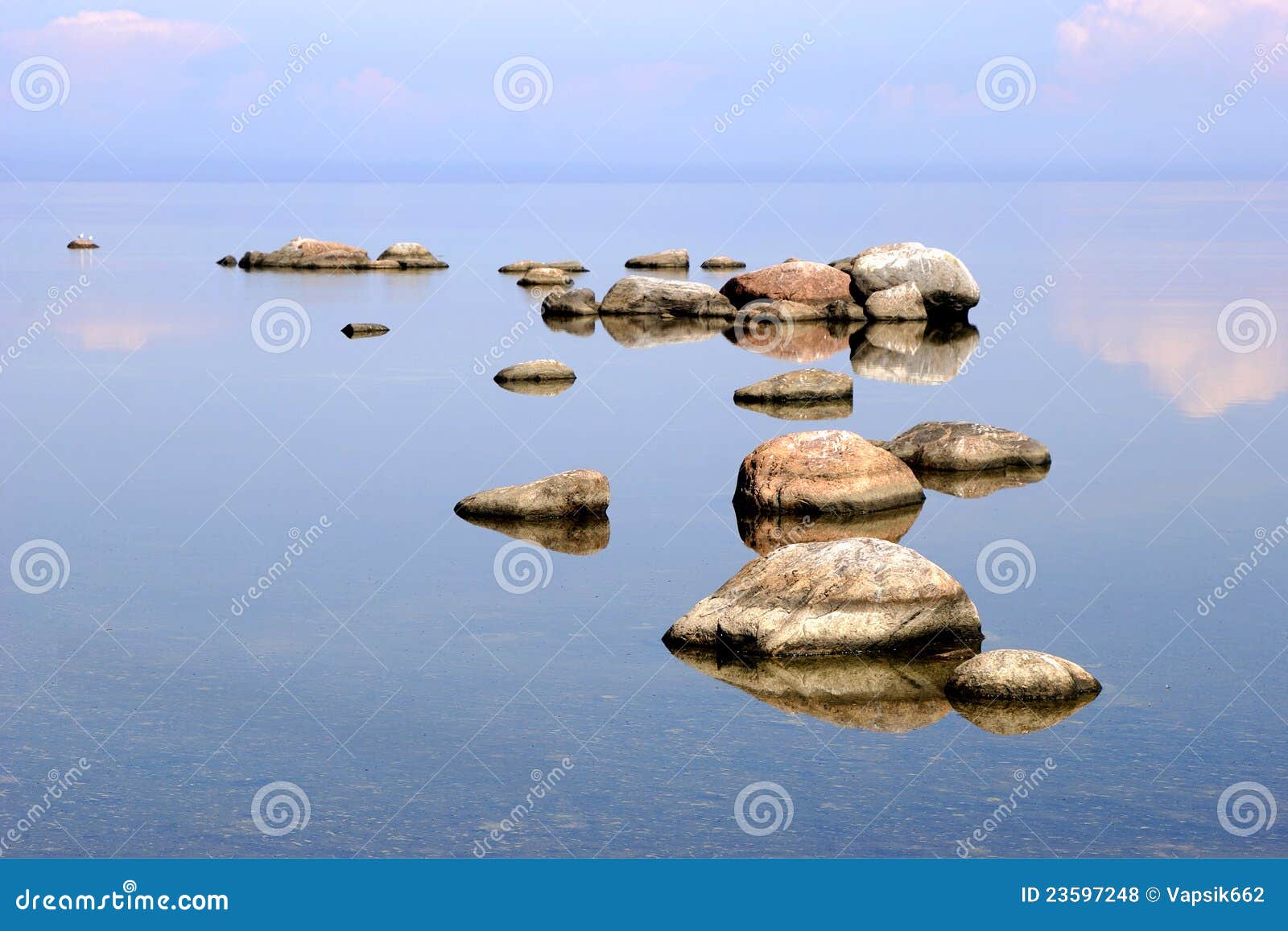 Sea with stones stock photo. Image of travel, gulf, feeling - 23597248