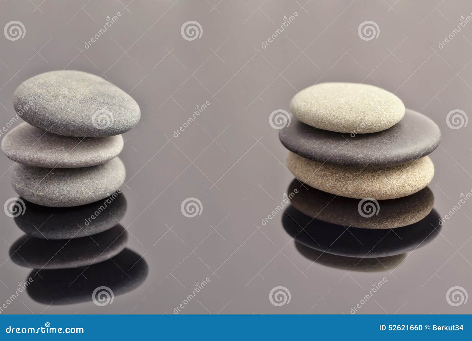 Sea Stones are Collected in Stacks Stock Photo - Image of round, beach ...