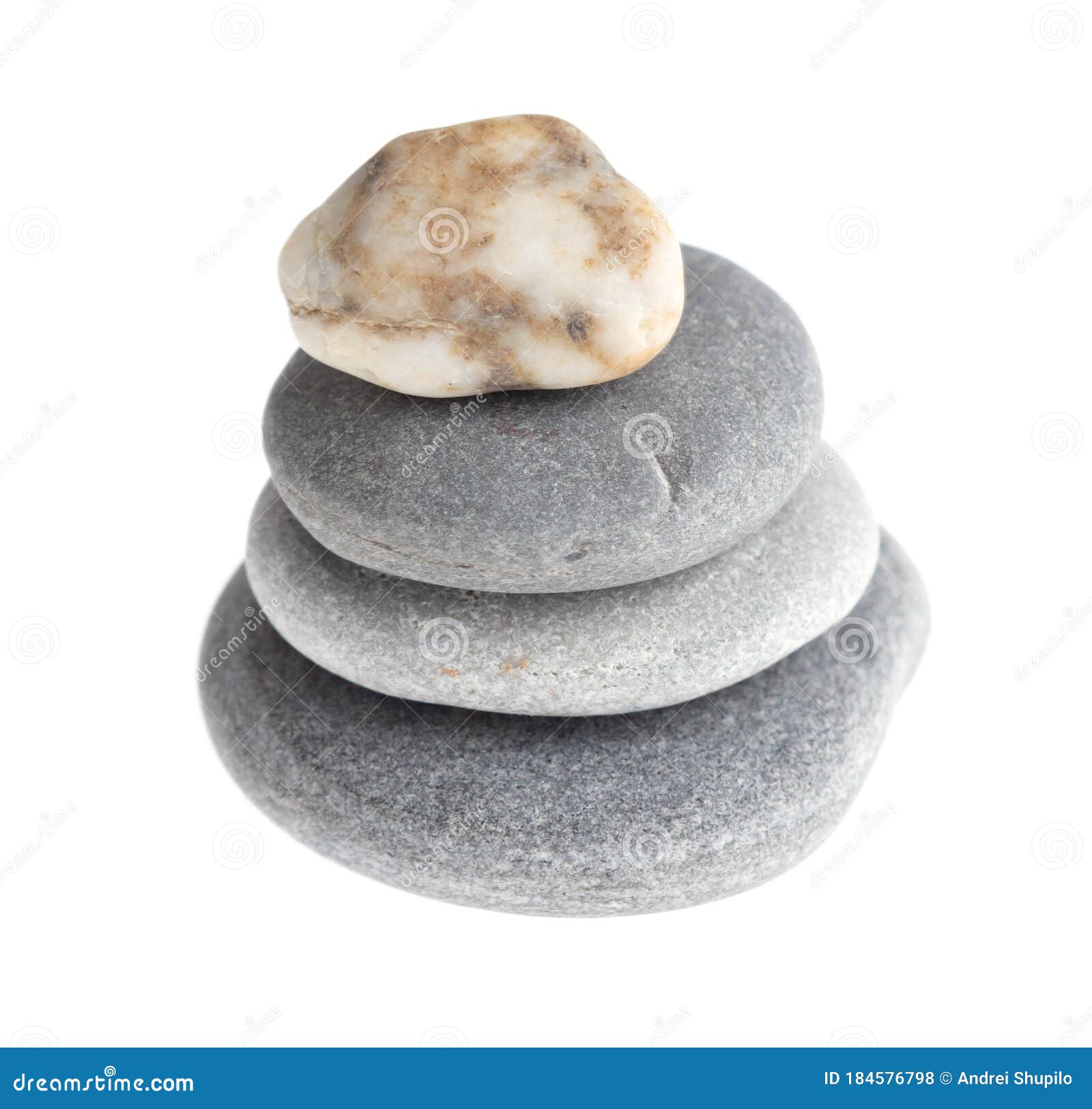 Sea Stones Isolated on a White Background Stock Photo - Image of ...