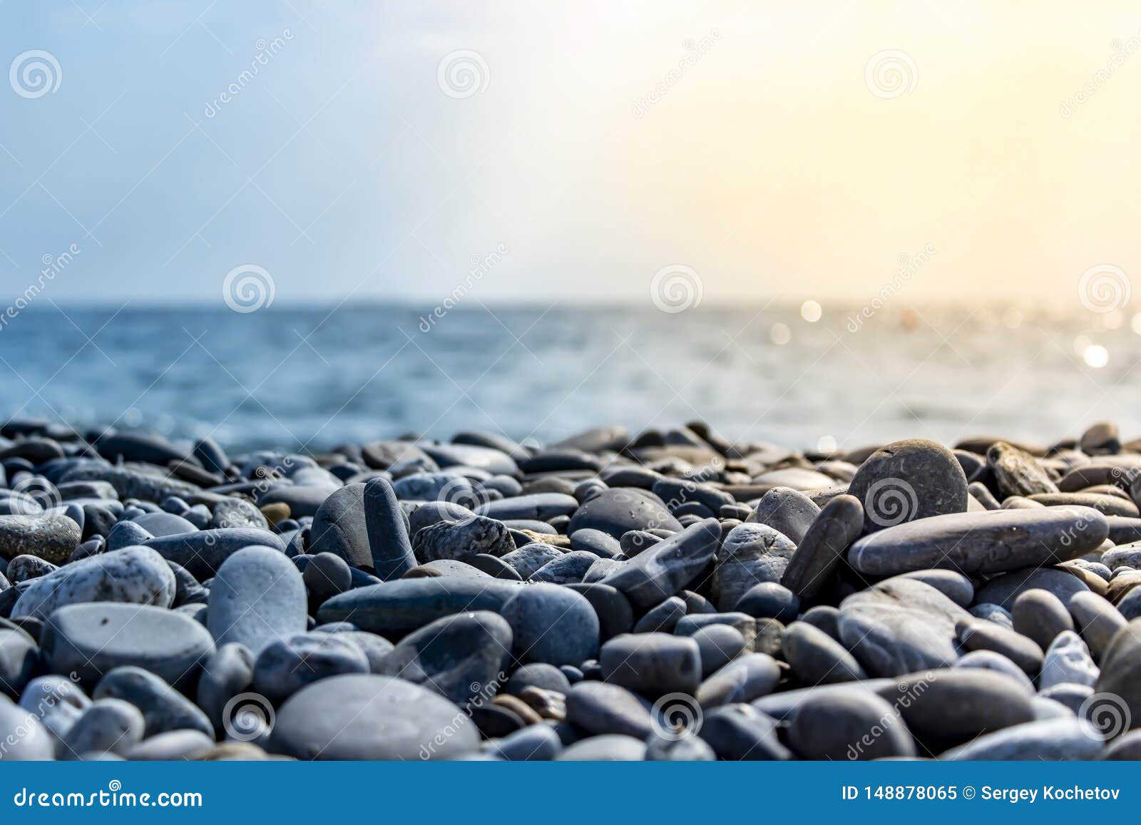 Sea Stones and Waves on the Beach. Summer Background Stock Image ...