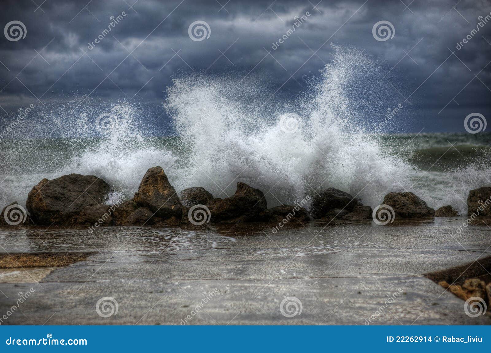 Sea storm stock photo. Image of ocean, rocks, clouds - 22262914