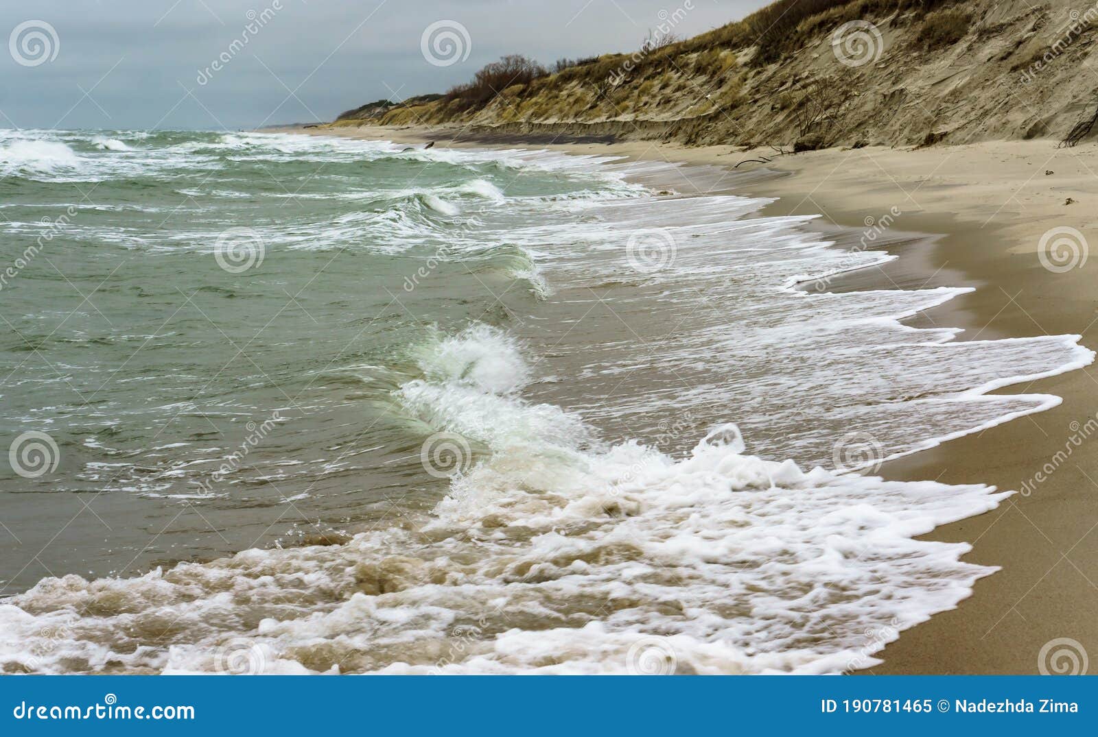 Sea Storm, the Autumn Sea, the Huge Waves of the Sea Stock Image ...