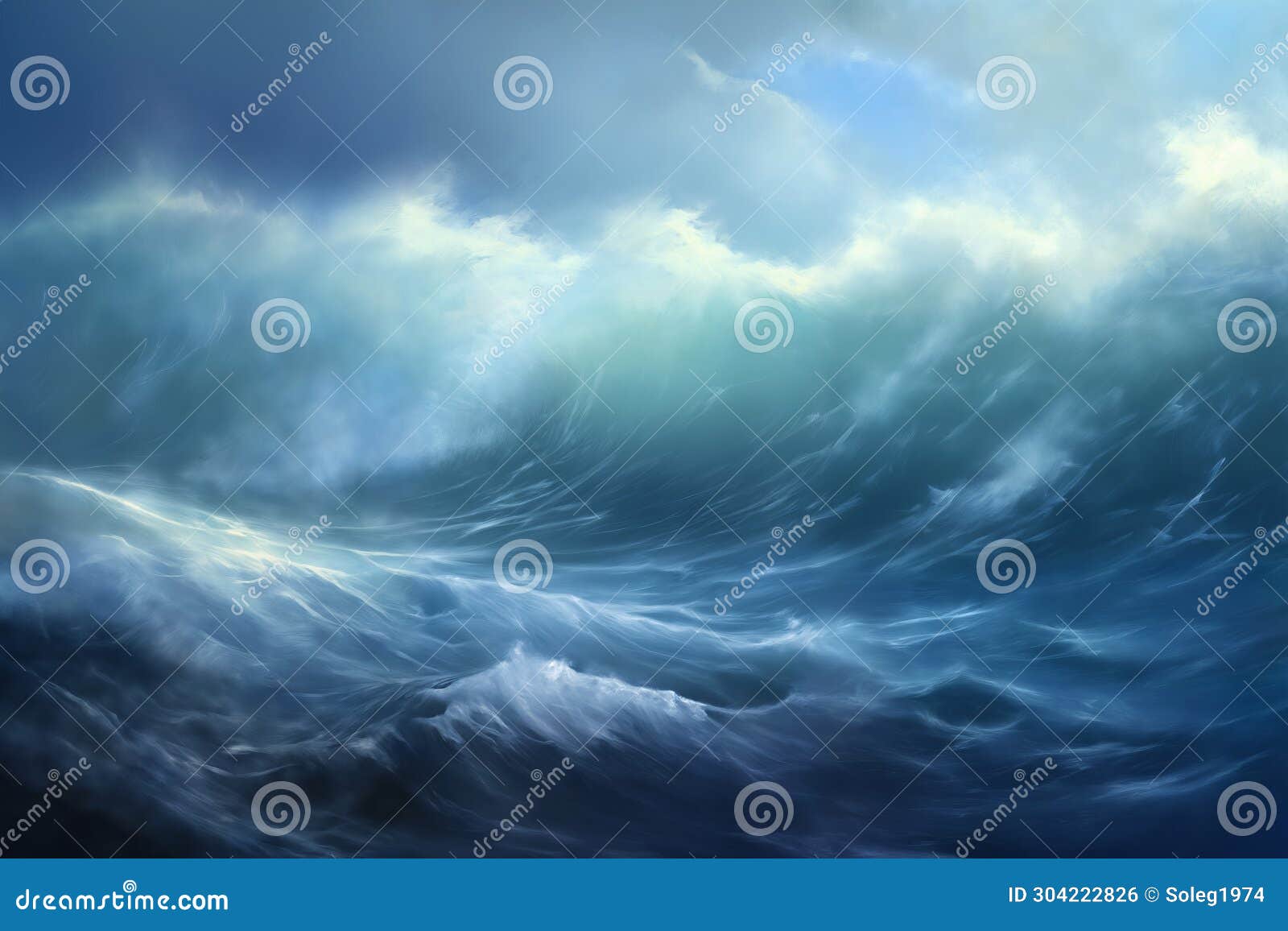 Sea Storm, Dramatic Stormy Sky with Clouds Over Waves for Abstract ...