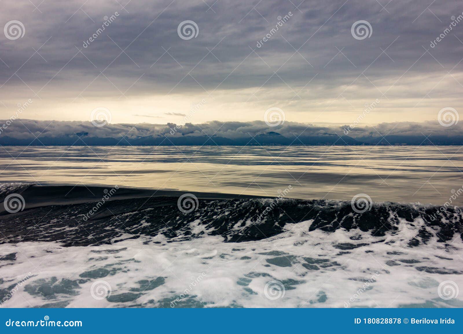 Sea during a Storm. Raging Wave in the Ocean Stock Photo - Image of ...