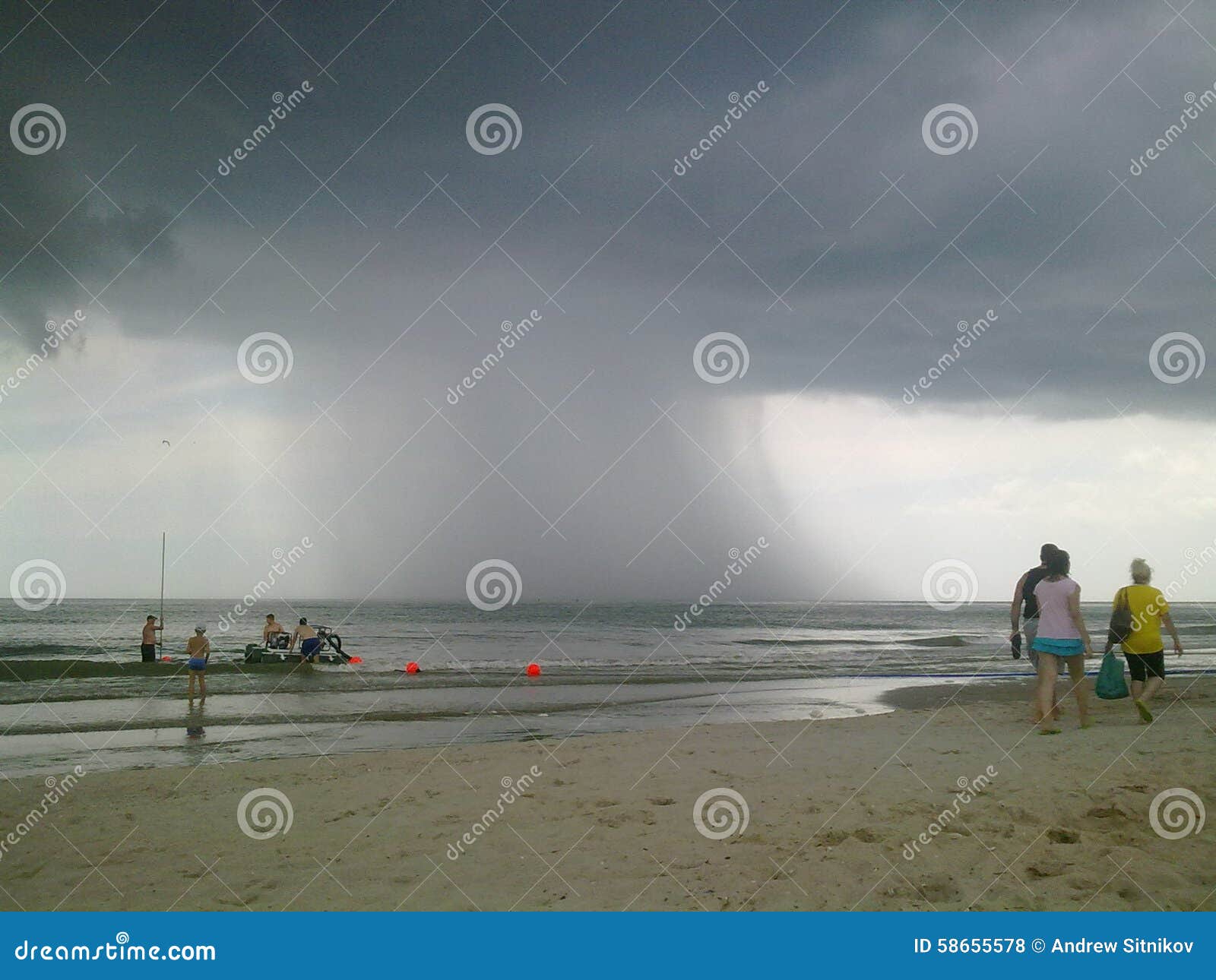 Sea storm in spring editorial stock photo. Image of beach - 58655578